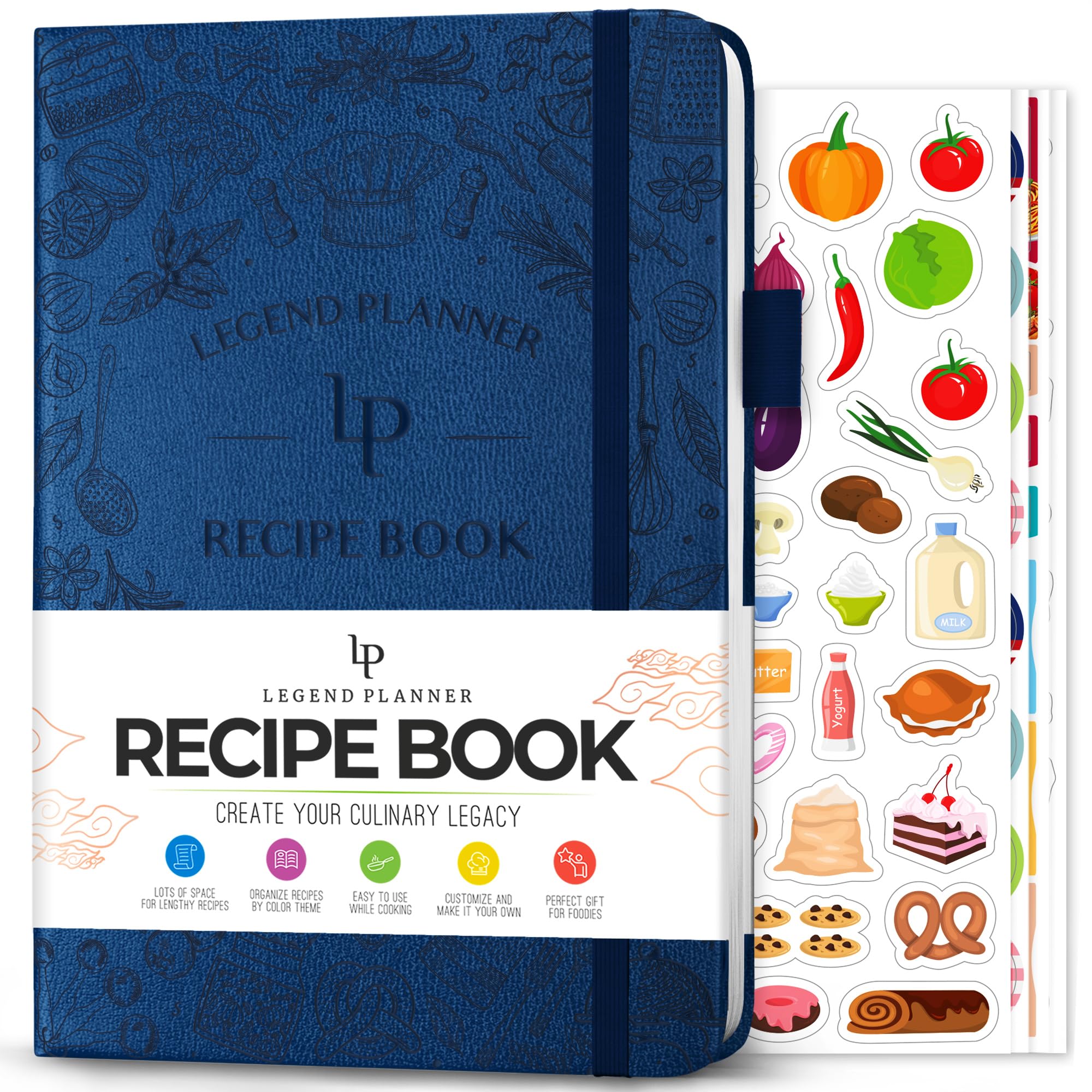 Amazon.com: Legend Recipe Book – Blank Family Cookbook to Write in Your ...