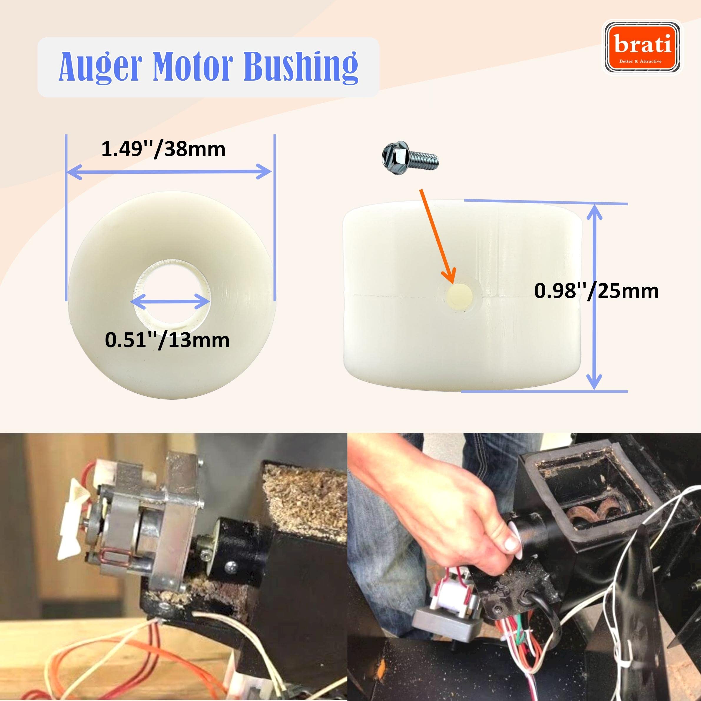 Snapklik.com : Auger Motor Bushing For AC Traeger