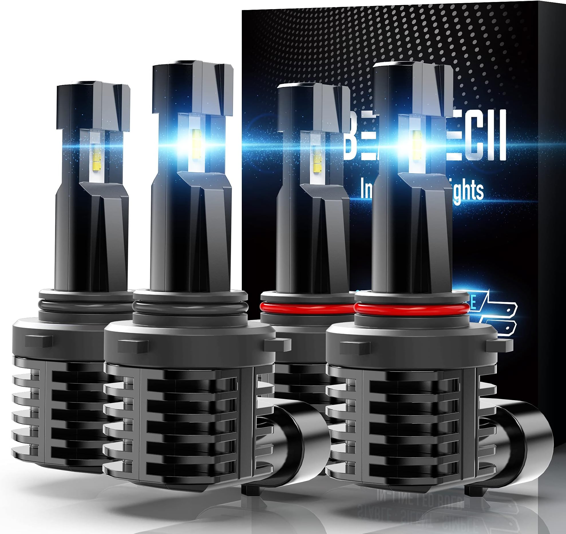 Amazon.com: VEHICODE H1 LED Bulbs 4 Pack 6000K-6500K White H1LL Mini ...