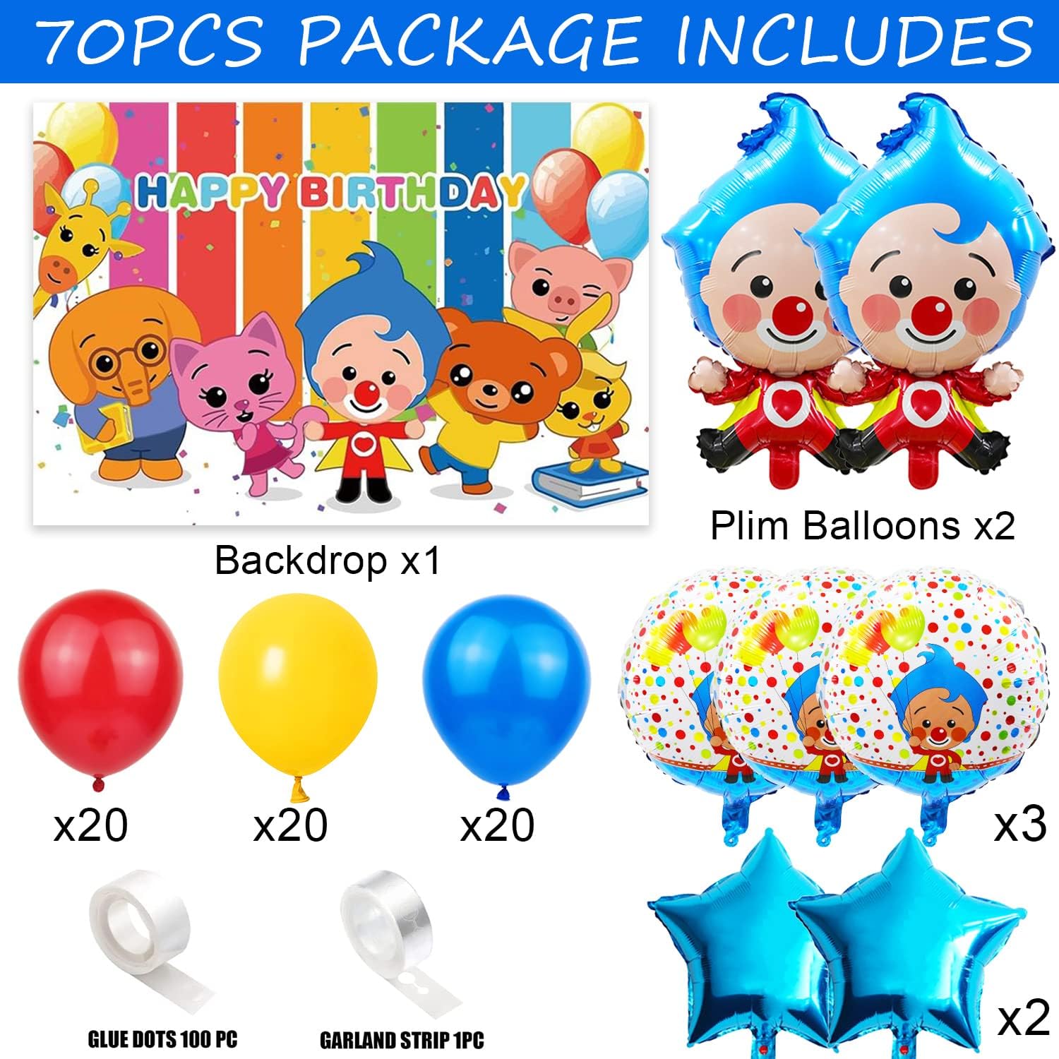 Plim Plim Birthday Party Supplies 70pcs Include Plim Philippines | Ubuy