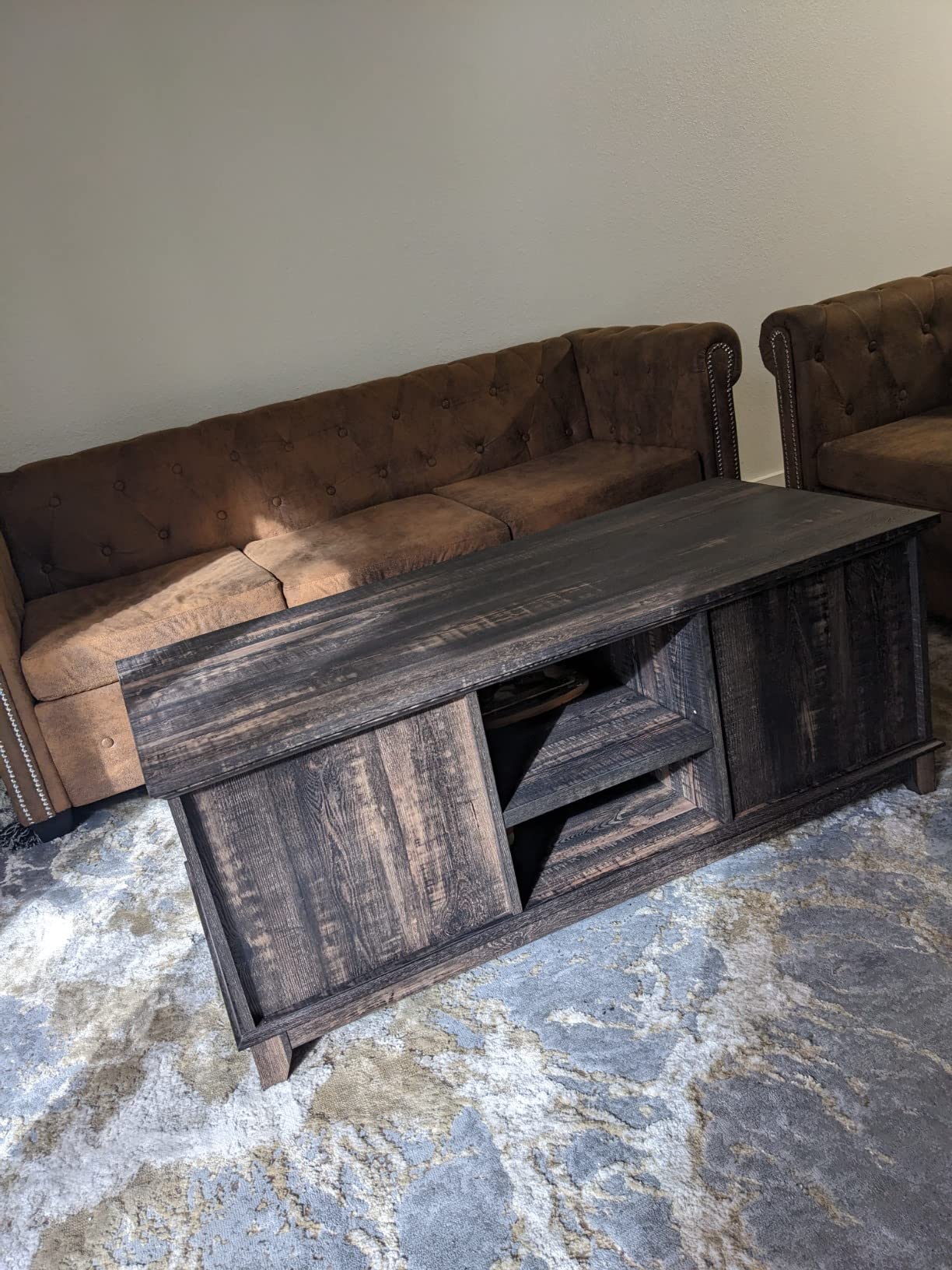 $33/mo - Finance OKD 48'' Coffee Table with Storage & Sliding Barn ...