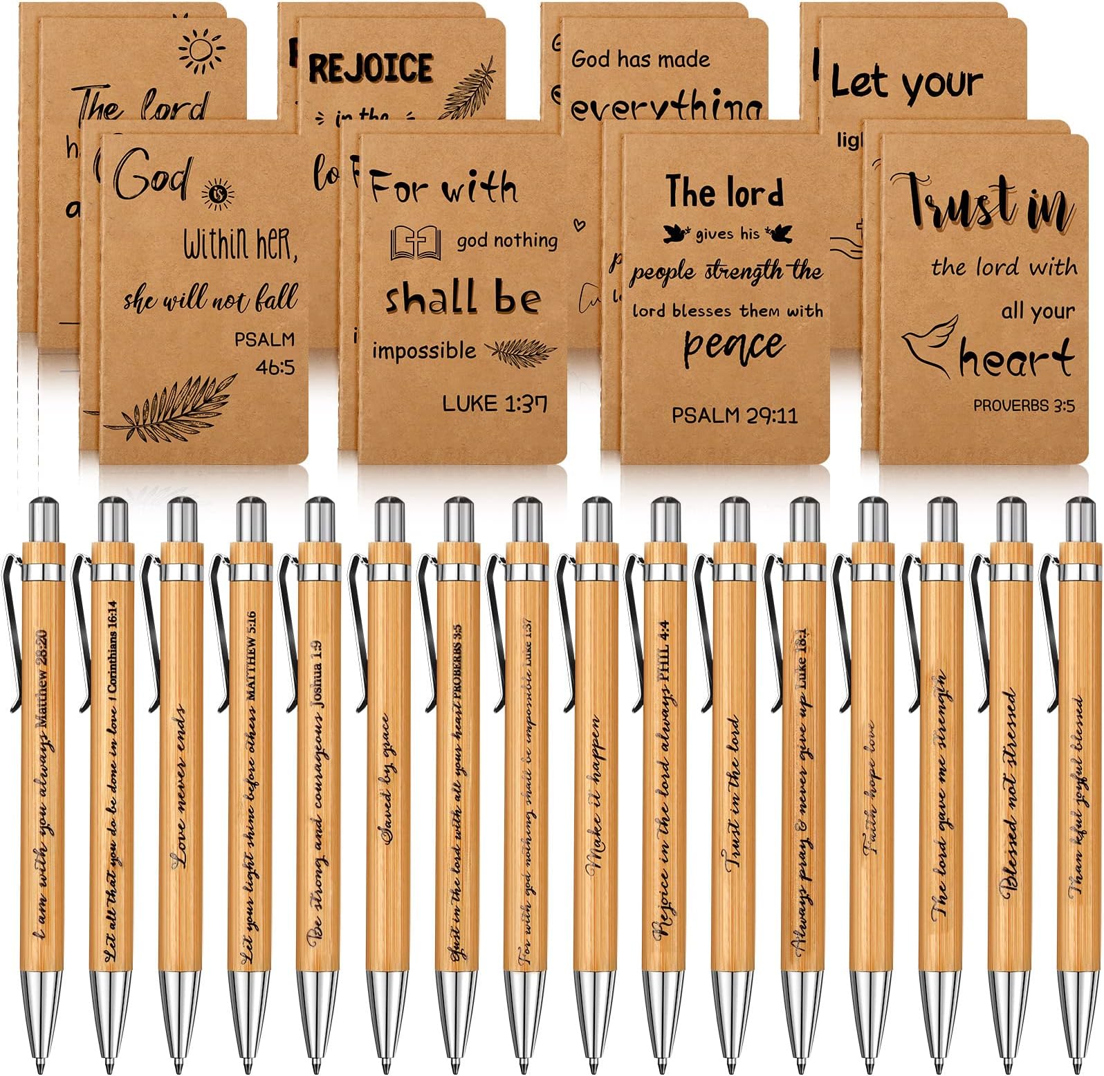 Funrous 32 Pcs Motivational Quote Pens Inspirational Notepads Mini ...