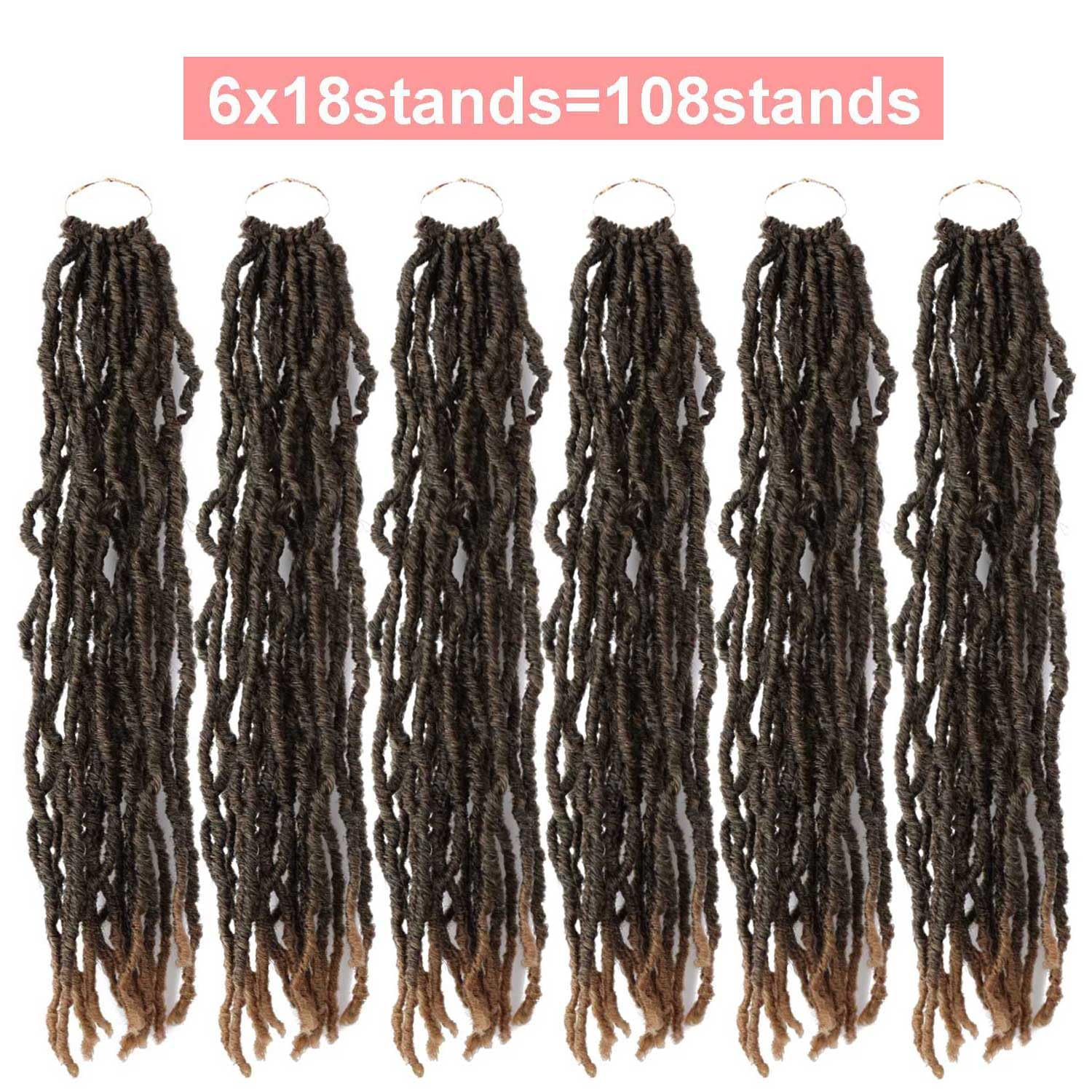 Snapklik.com : 6 Pack Soft Locs Crochet Hair Pre Looped 18 Inch Faux ...