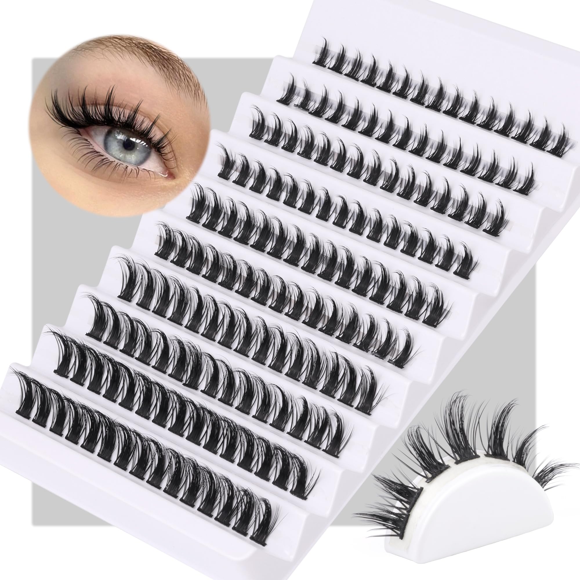 Lashes Cluster DIY Manga Lashes Extension 150 Pcs Individual Lashes ...