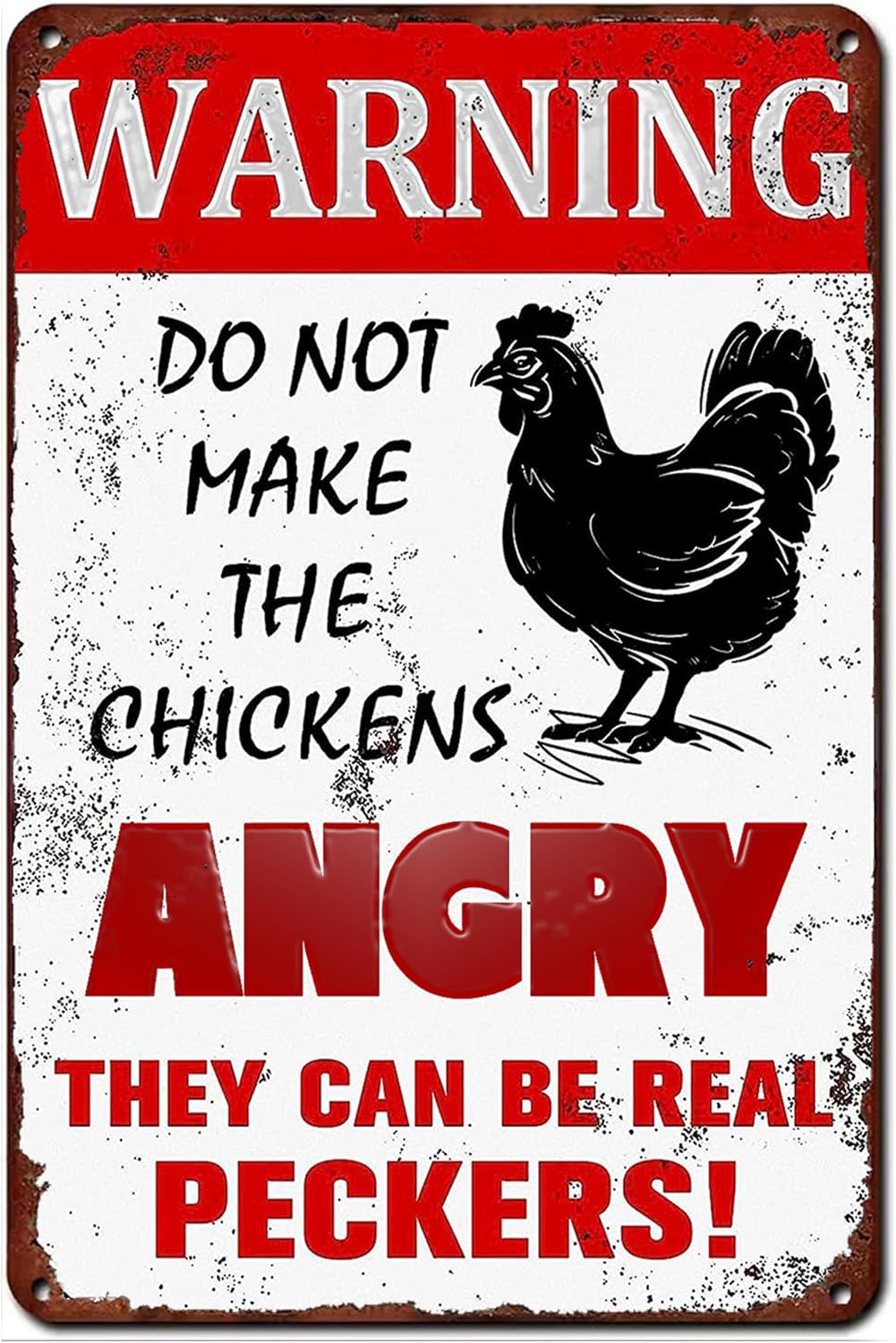 Amazon.com : Farmhouse Signs Chicken Signs Warning Do Not Make The ...