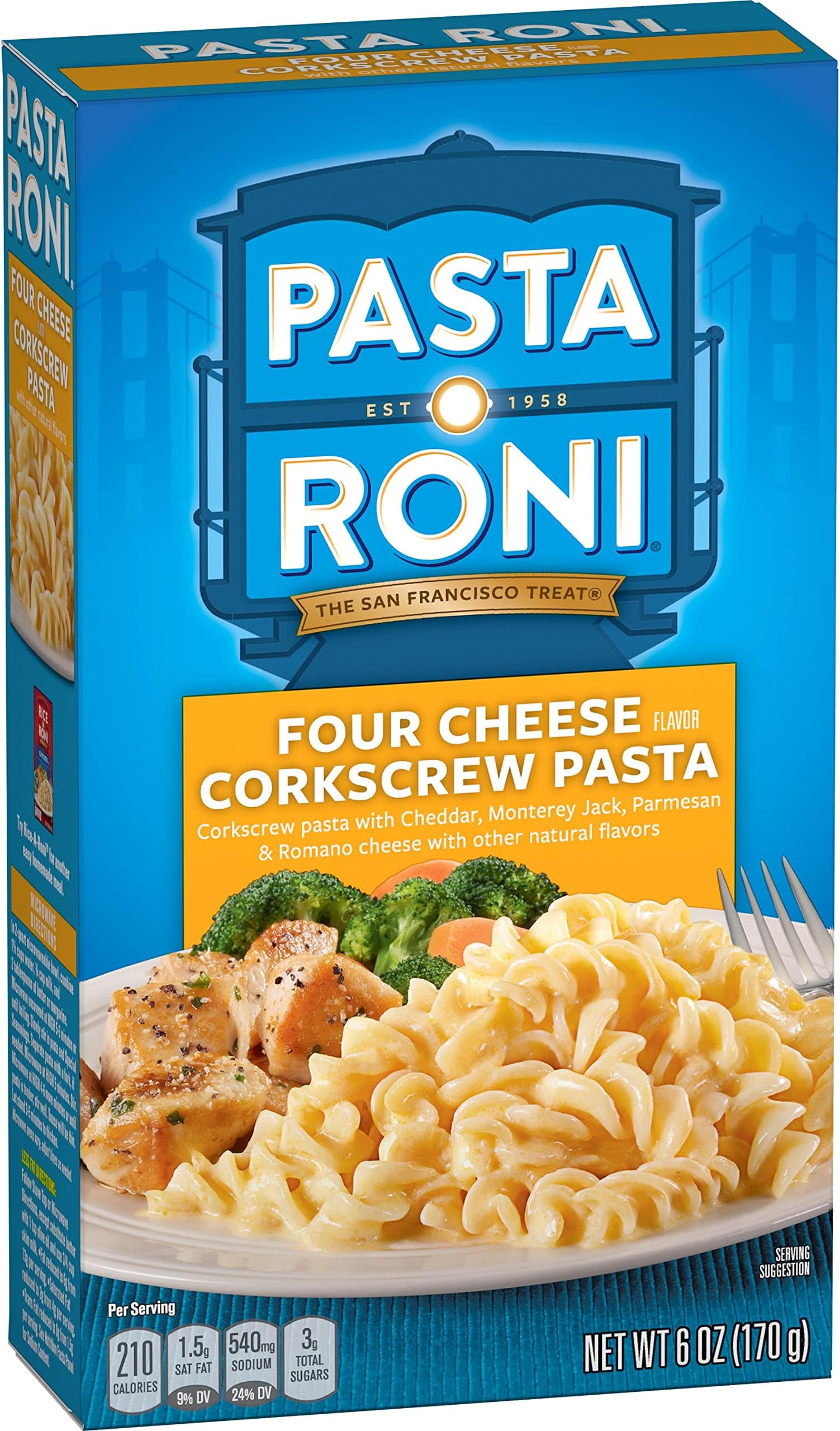 Amazon.com : Pasta Roni Four Cheese Corkscrew Pasta, 6 oz : Grocery ...