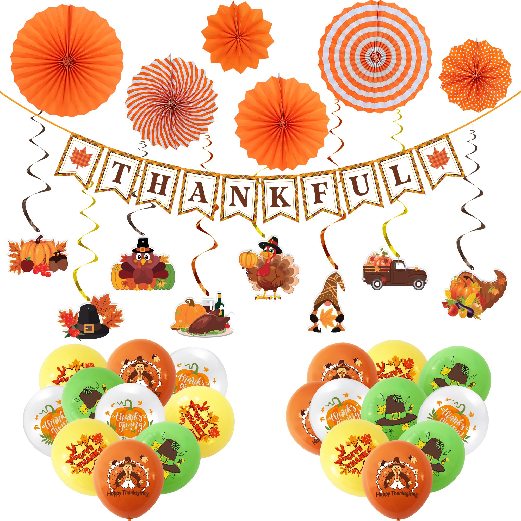 Amazon.com: 35PCS Thanksgiving Party Decorations Set - NO DIY ...
