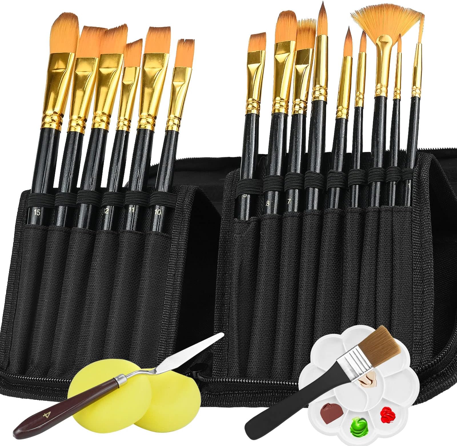 Artina Pinselset Malen Amsterdam – 17 teiliges Pinsel Set mit Tasche in ...