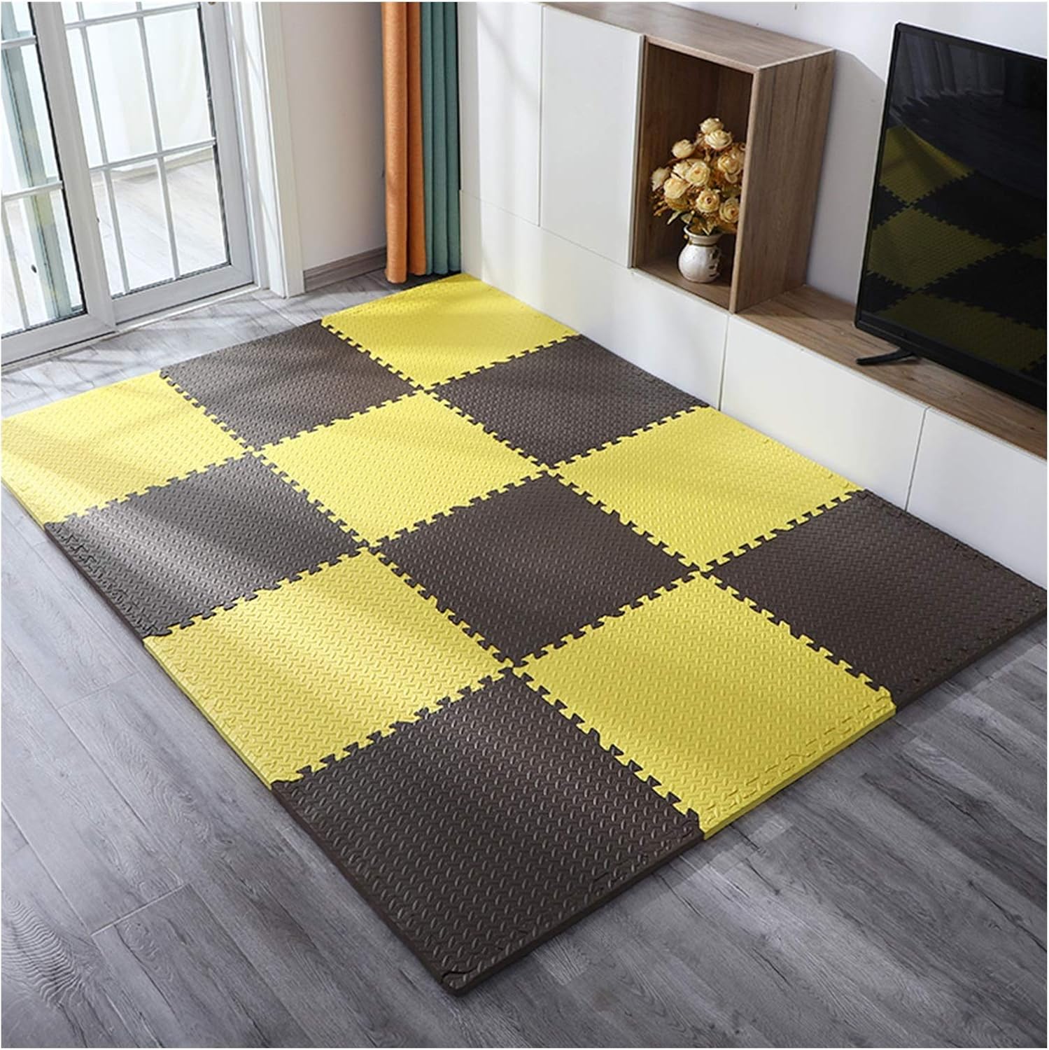 Amazon.com: ALGFree Kids Playmat Interlocking Foam Mats Exercise Mat ...