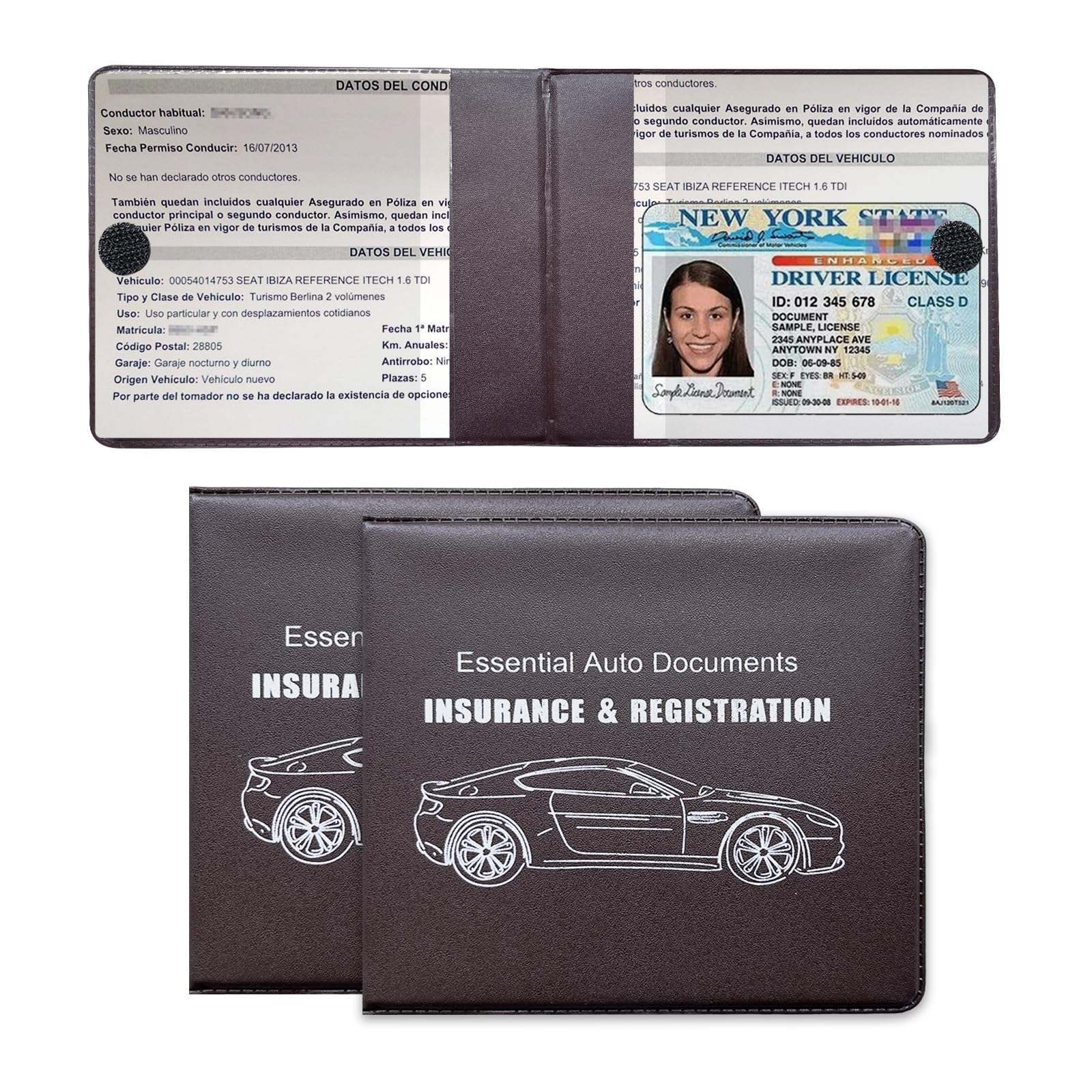 Amazon.com: Kewucn Car Registration and Insurance Holder, 2 Pack ...