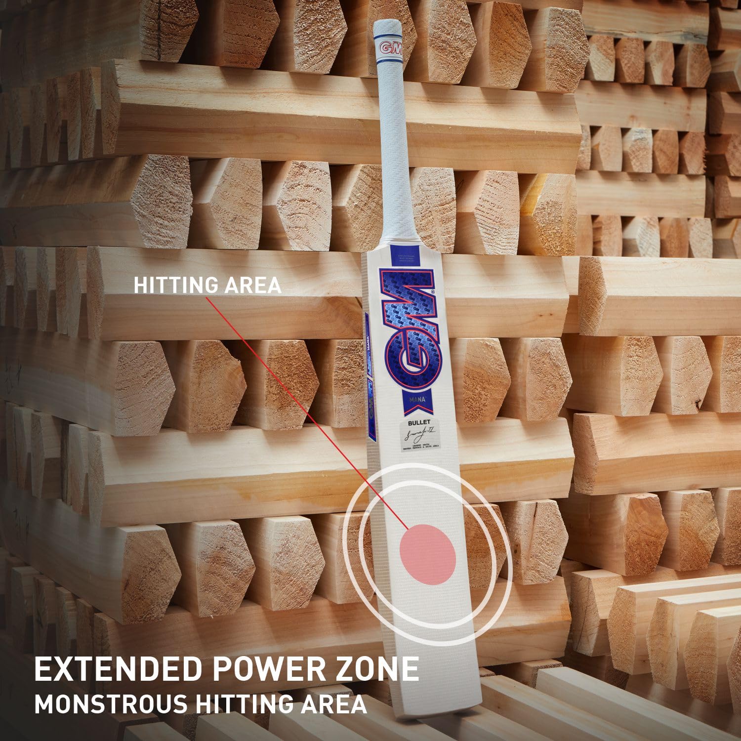Snapklik.com : GM Mana Bullet English Willow Cricket Bat