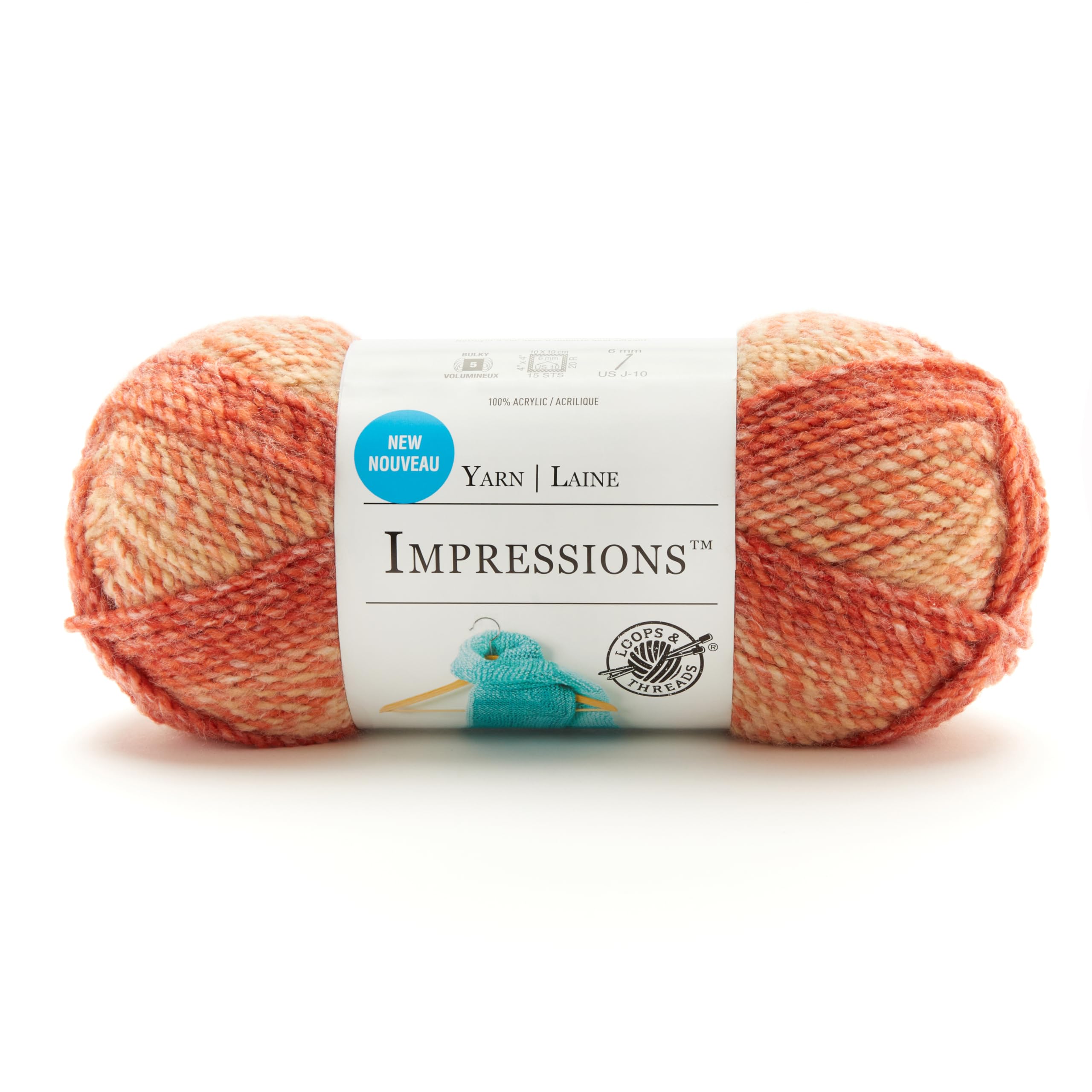 Amazon.com: Impressions Yarn by Loops & Threads - Yarn for Knitting ...
