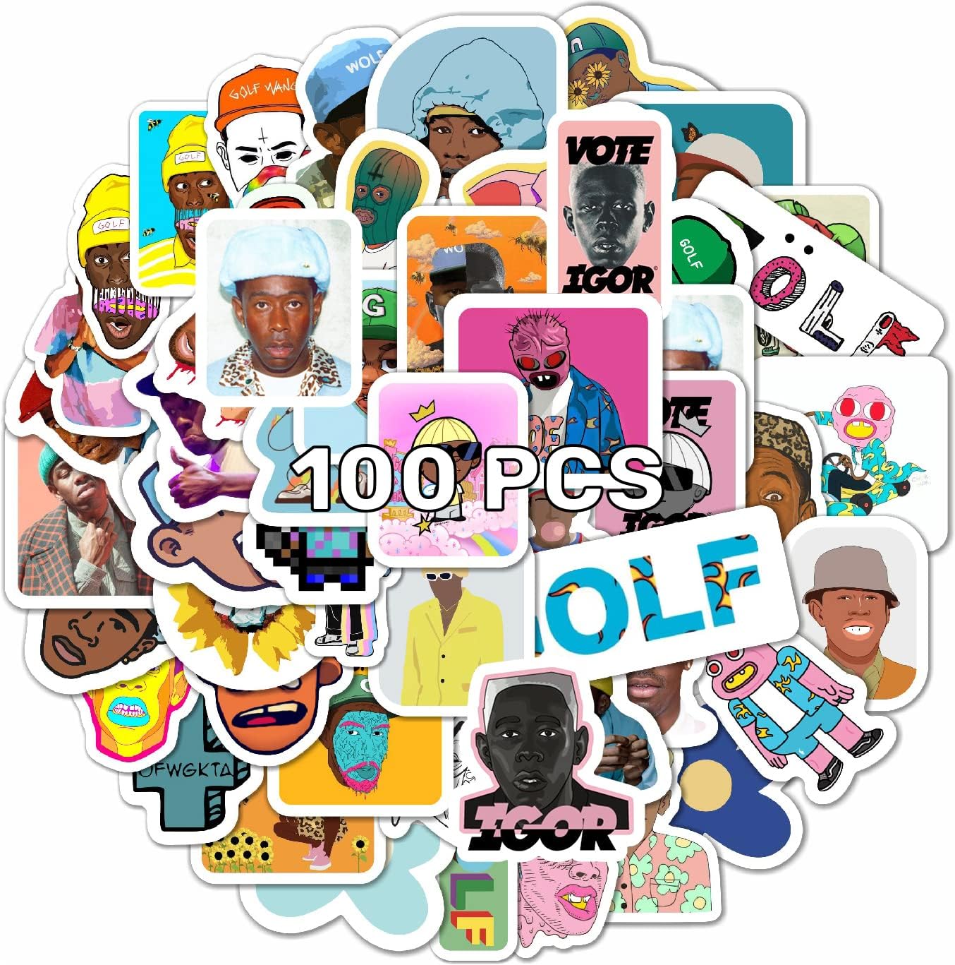 Amazon.com: Rapper Mixed Stickers 50PCS Singer Stickers Pack Vinyl ...