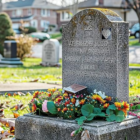 Amazon.com: Legacy Honored QR Code Memorial Plaque for Cemetery ...