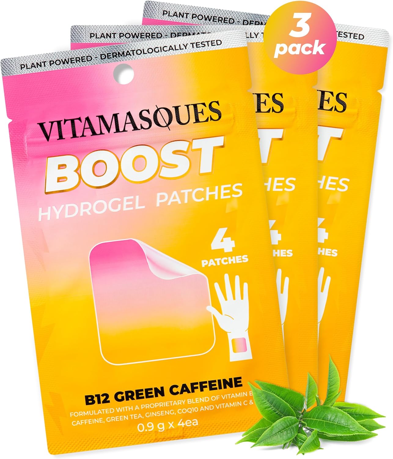 Amazon.com: Vitamasques Energy Patches, Boostme Wellness Hydrogel Pads ...