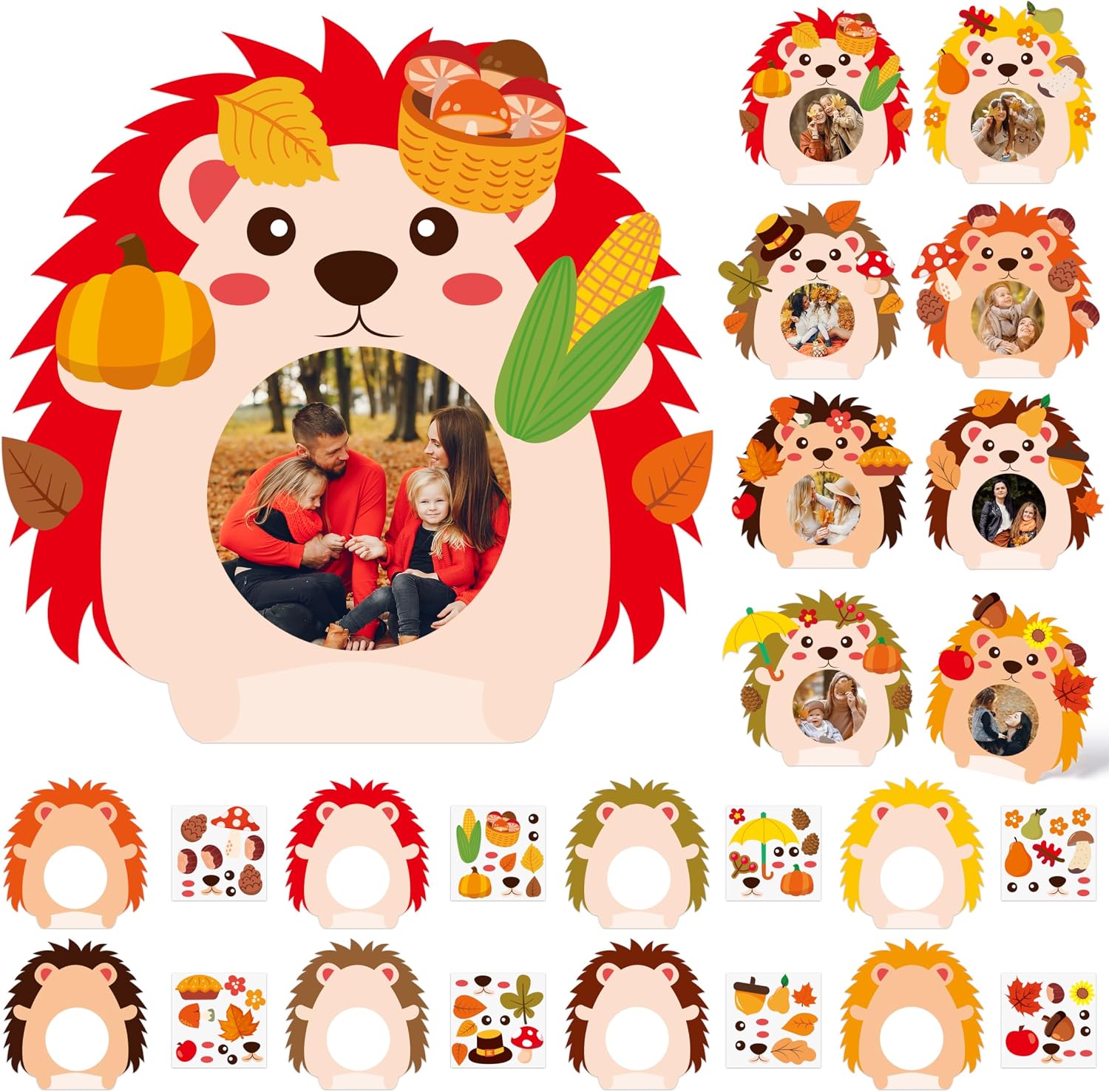 Amazon.com: WATINC DIY Hedgehogs Frame Craft Kits - 108Pcs Fall DIY ...