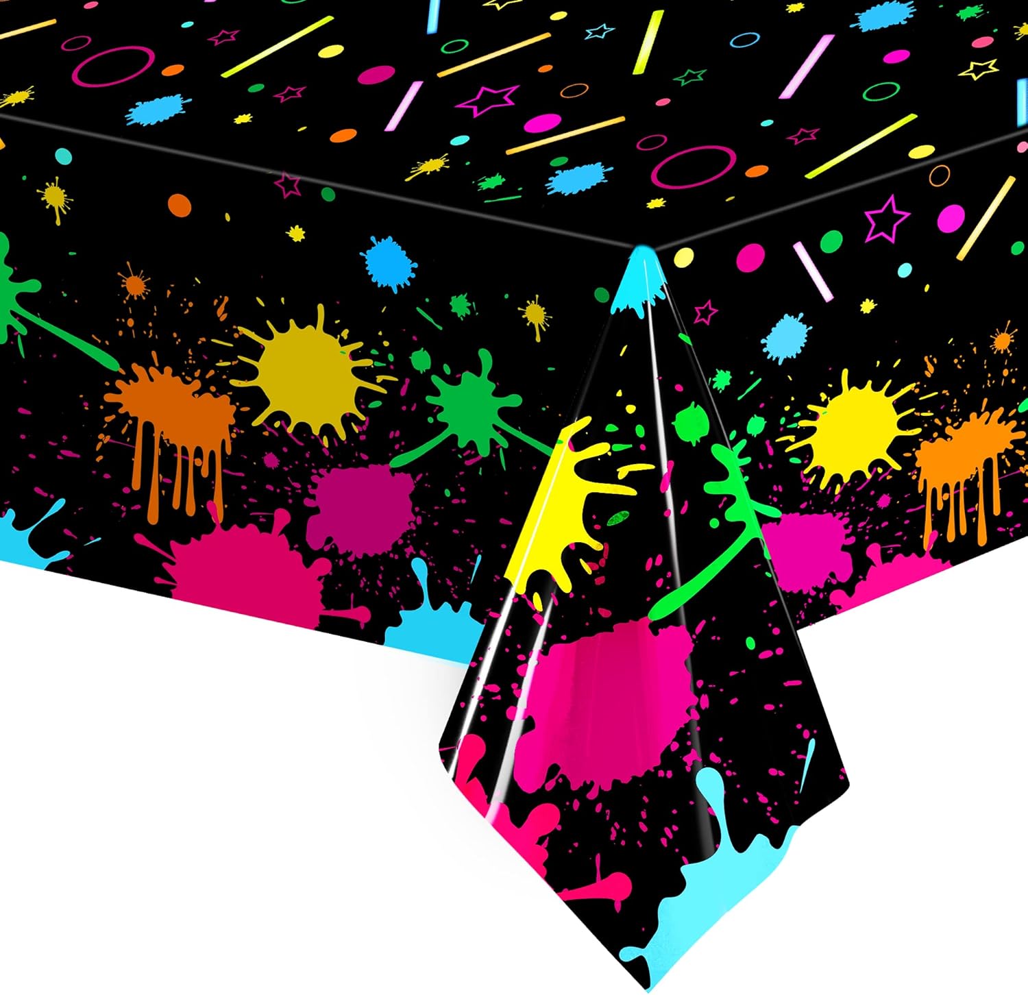 Amazon.com: Glow Party Table Covers Neon Table Cloths for Parties ...