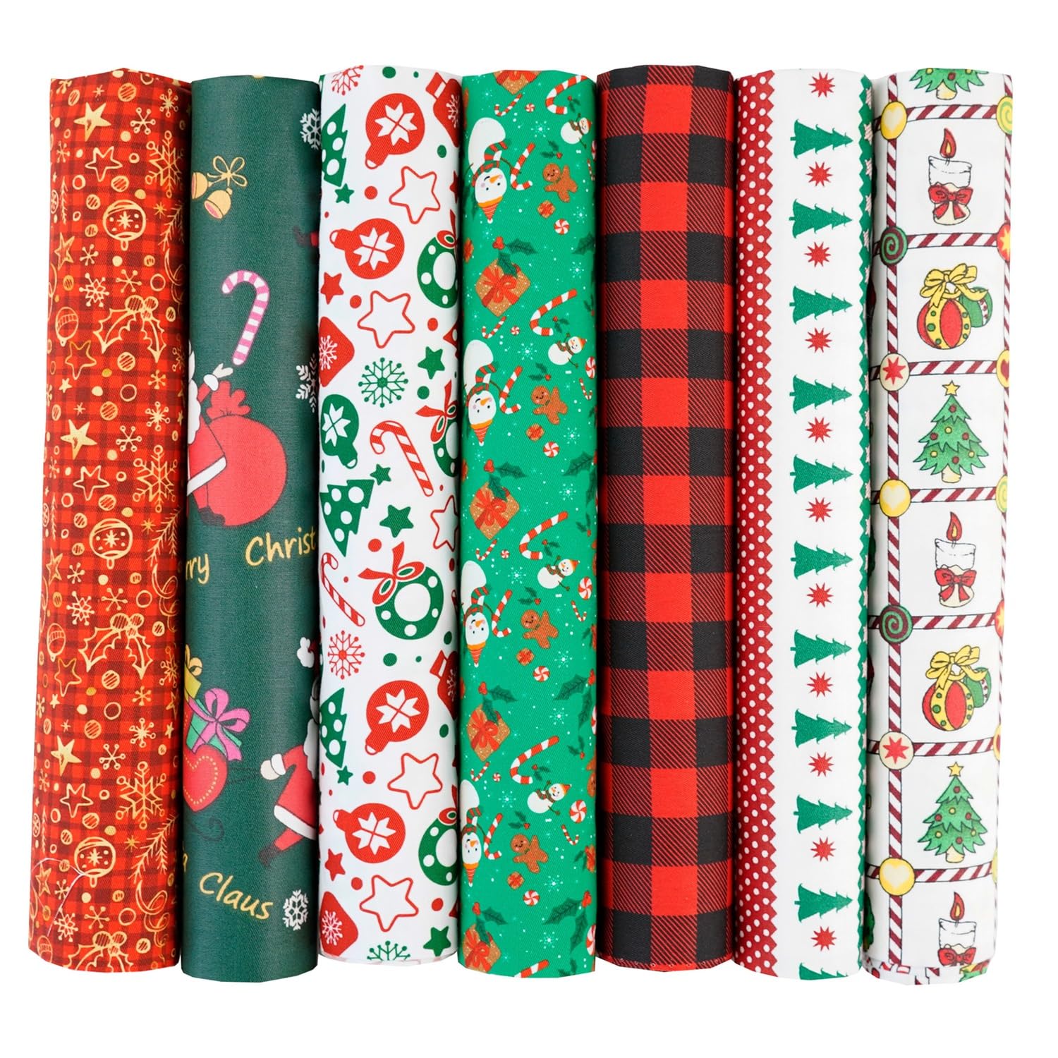 Amazon | DIFEIUKI 7枚セット パッチワーク布 ハロウィン飾り カットクロス 綿 はぎれ 布セット クリスマスツリー 花輪 プリント生地 ハンドメイド 縫う手作り コットン生地 ...