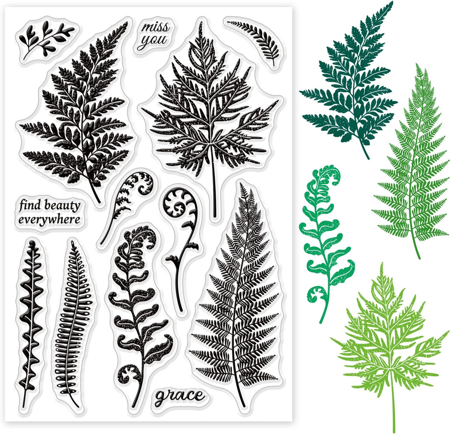 Amazon.com: Hill Fern Rubber Stamp Fern Plant : Arts, Crafts & Sewing
