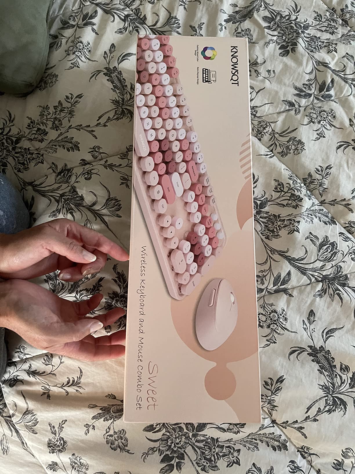 $8/mo - Finance KNOWSQT Wireless Keyboard and Mouse Combo, Milk Tea 104 ...