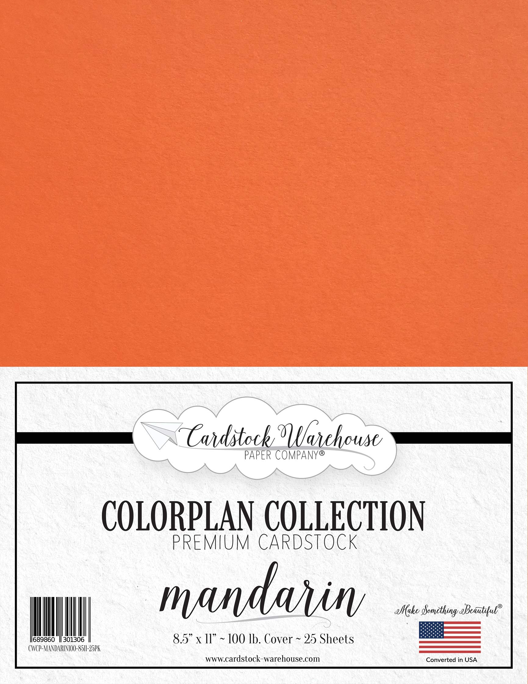 Buy Colorplan Mandarin Orange Cardstock Paper - 8.5 X 11 Inch Premium ...