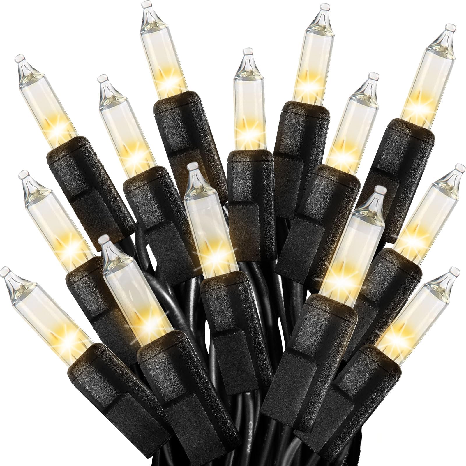 CXLHO Clear Christmas Lights 33FT 100 Incandescent Bulbs Warm White ...