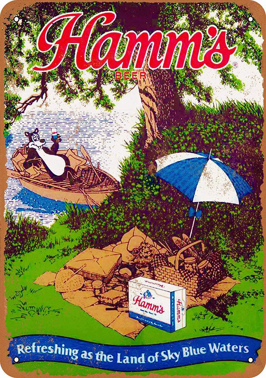 Amazon.com: 1960s Hamm's Beer 8x12 Vintage Retro Tin Metal Sign Wall ...