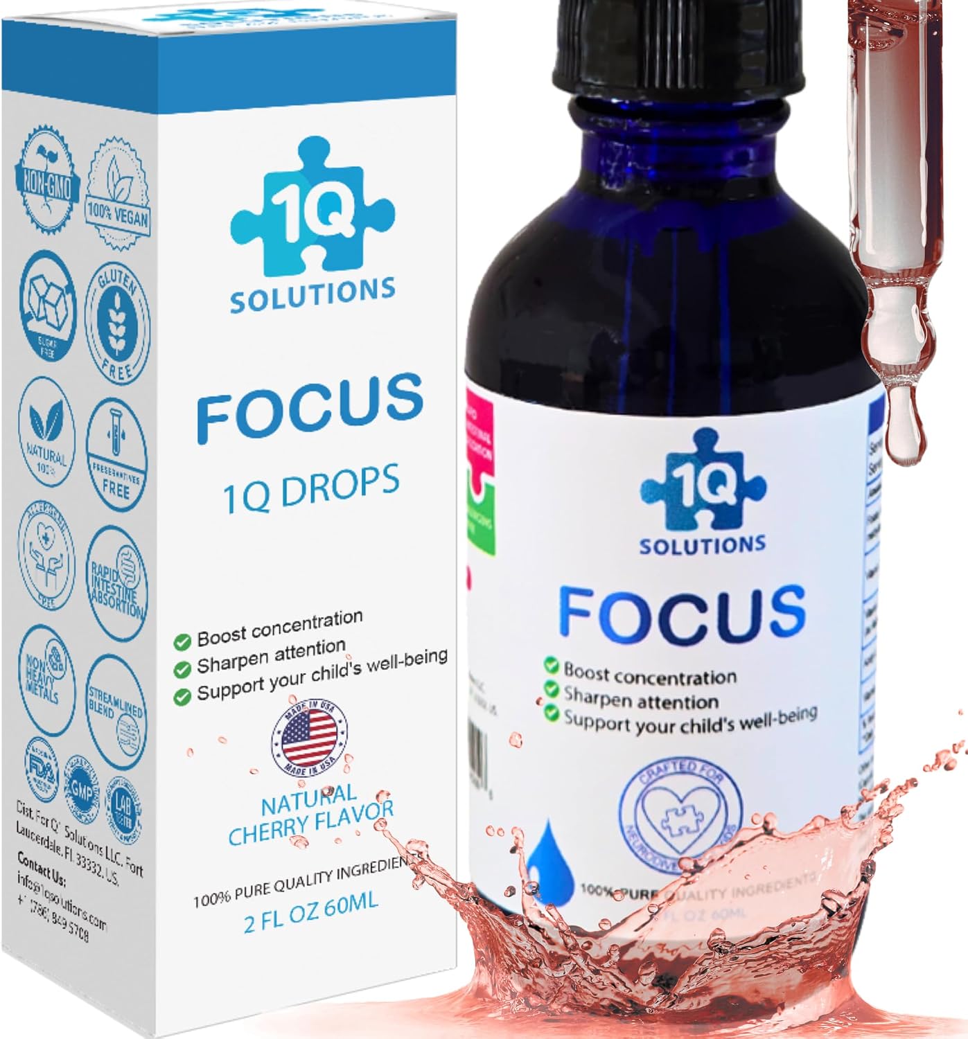 1Q Focus – Liquid Cognitive & Brain Support Drops for Kids | Acetyl L ...