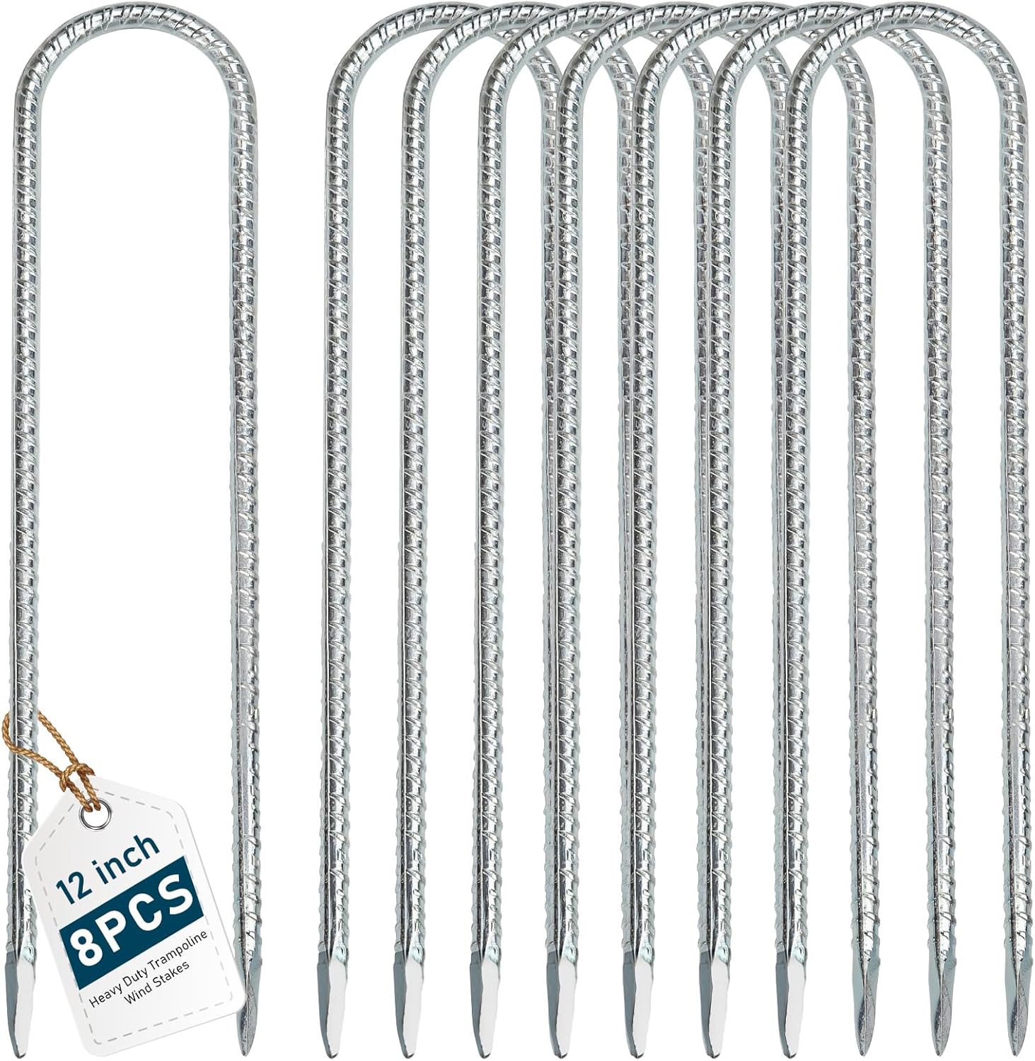 Amazon.com : Trampoline Stakes 12inch, Heavy Duty Trampolines Anchors ...
