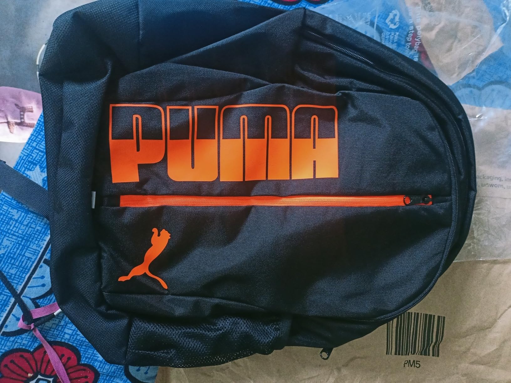 Buy Puma Laptop Backpack IND III Black-Vibrant Orange Packable Rain ...