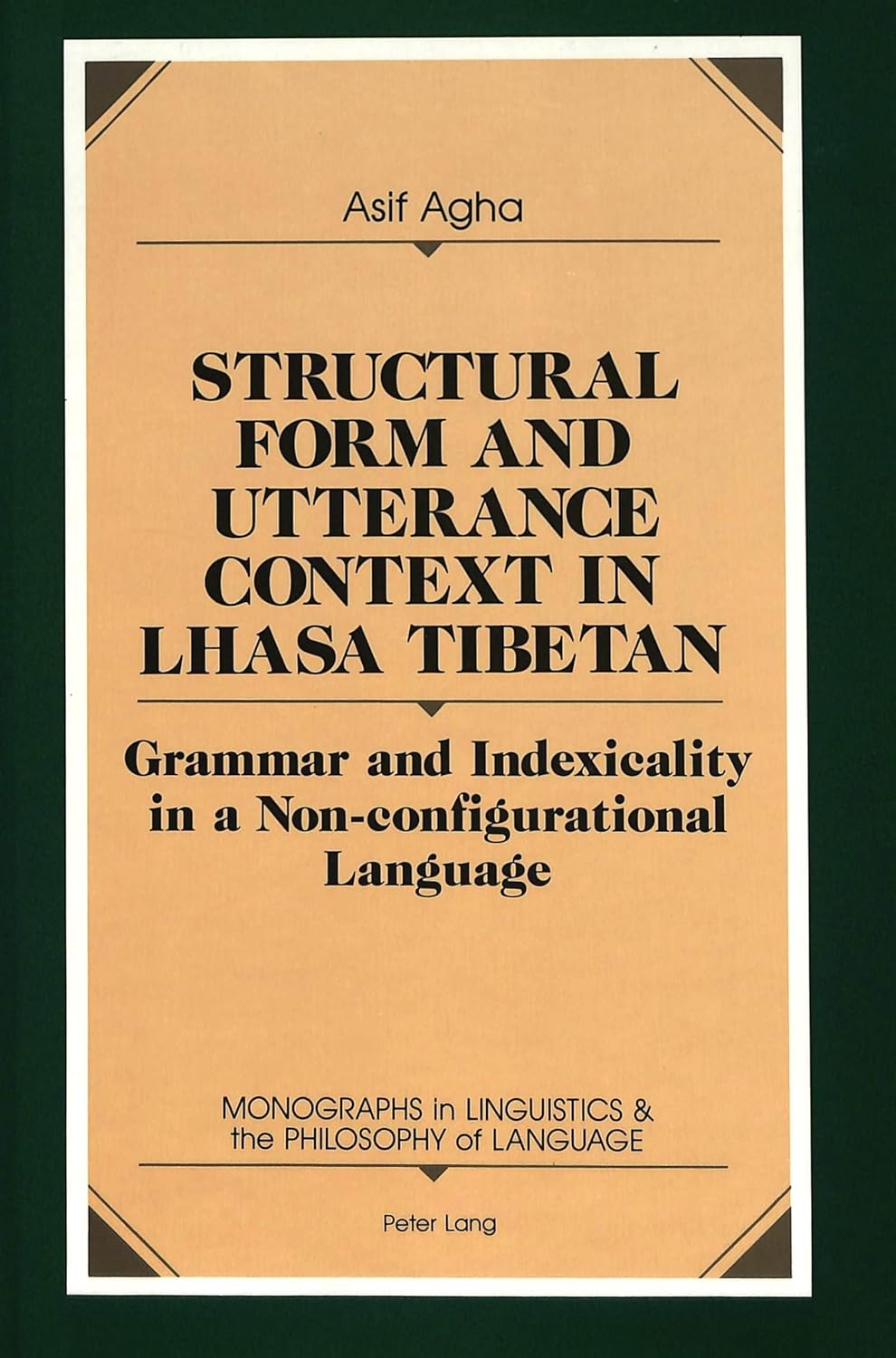 Amazon.com: Structural Form and Utterance Context in Lhasa Tibetan ...
