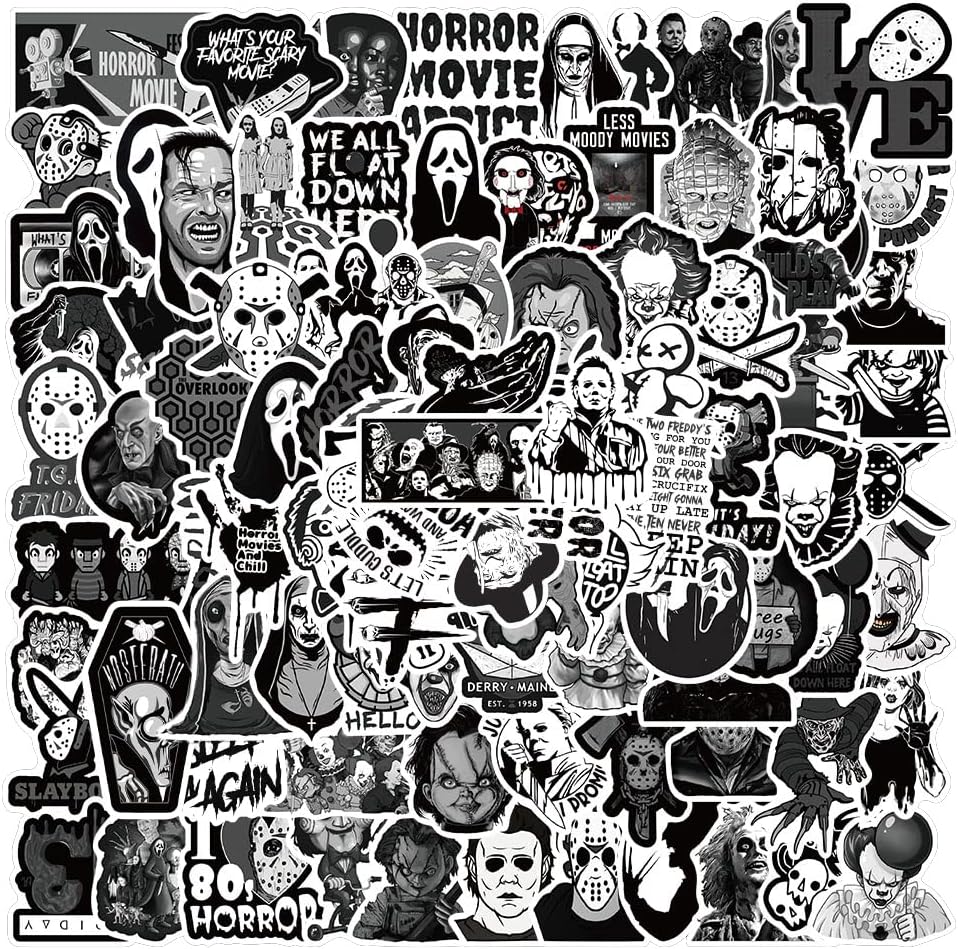 Amazon.com: 100 Pcs Horror Stickers,Horror Movie Stickers Vinyl ...