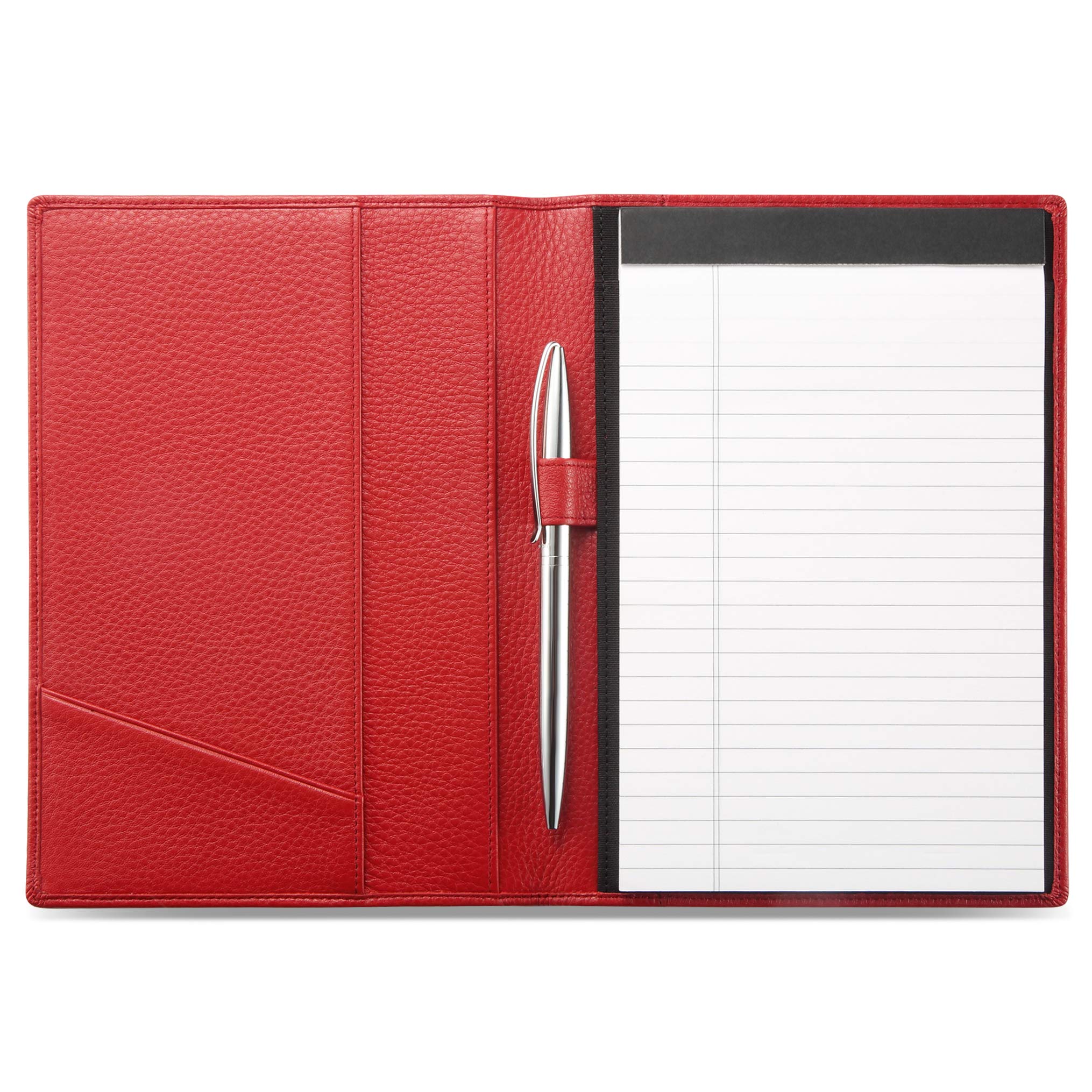 Amazon.com : Leather Junior Padfolio for Men & Women with Pen Loop ...