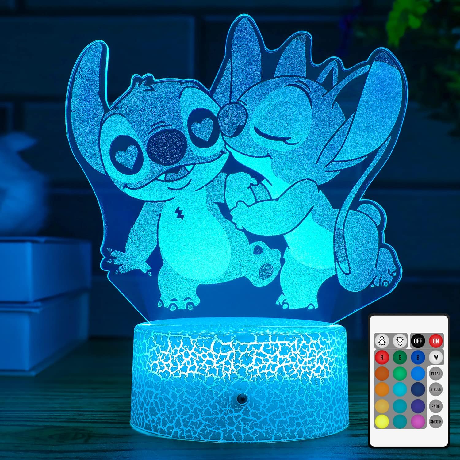 Amazon.com: Idea Nuova Disney Lilo & Stitch Figural LED Mood Light ...