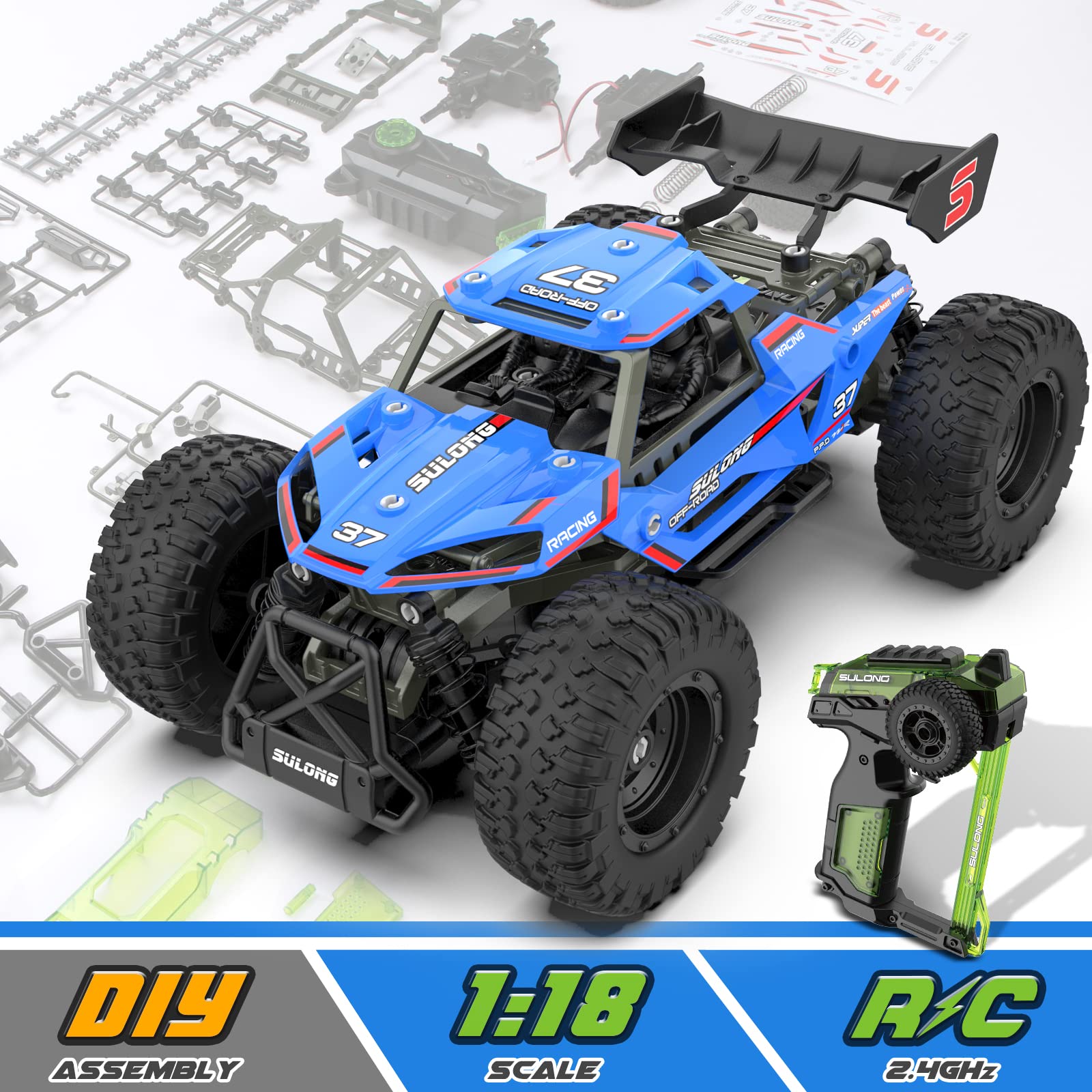 DIY Puzzle Aassembly Remote Control Offroad Car Infrared Detection ...