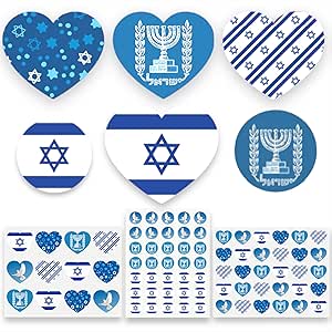 Amazon.com: Joyful Artistry 225PCS Israel Stickers - Israel Flag ...