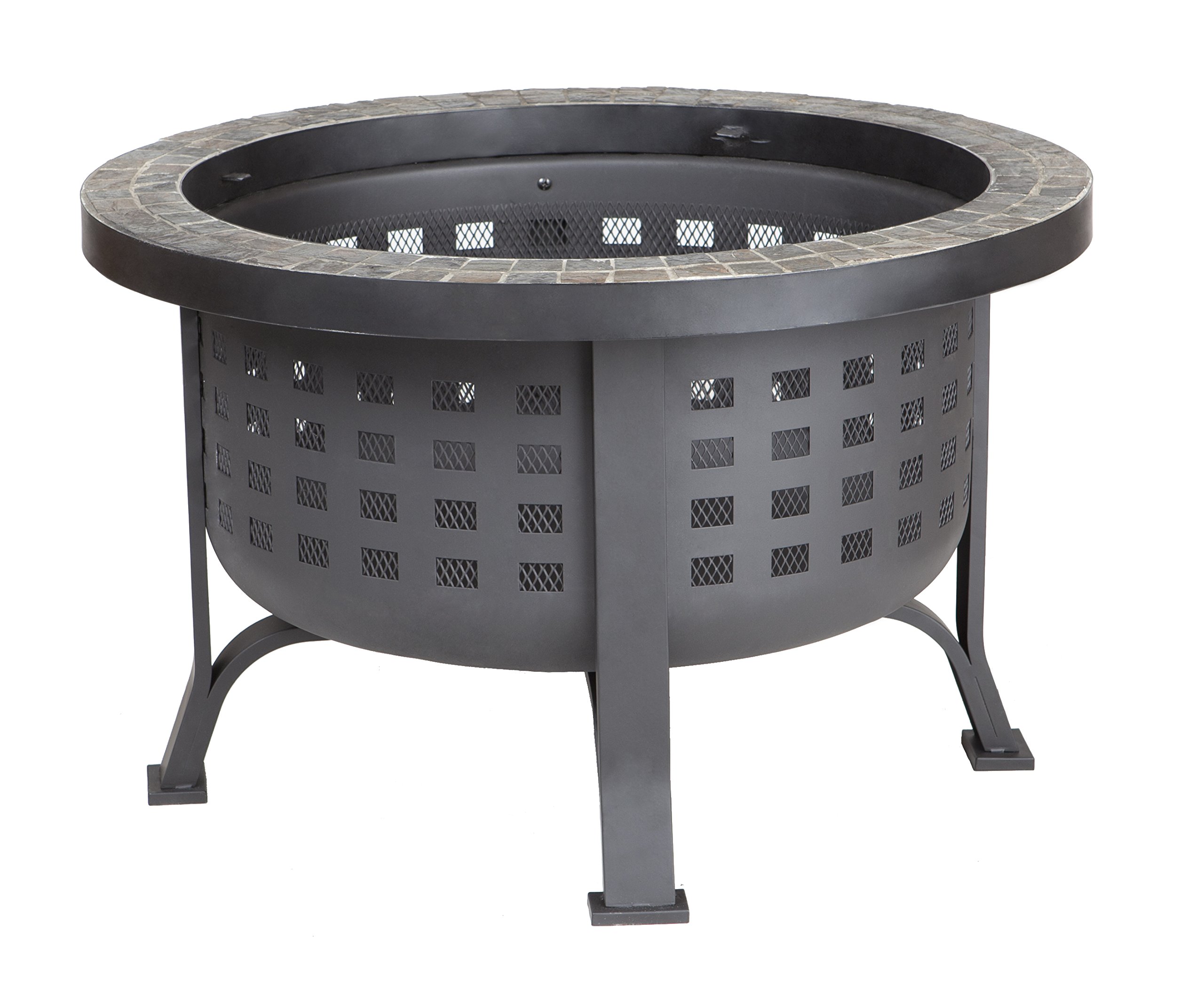 Slate Top Fire Pit Poly Round Fire Pit Table Slate Grey