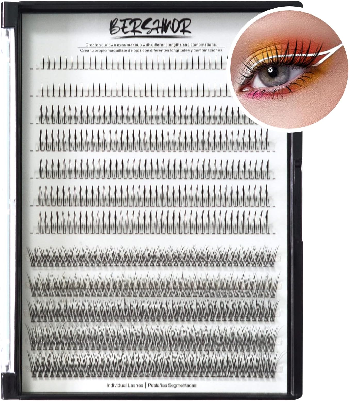 Amazon.com: MLEN DIARY Individual Lashes 296 Clusters Lashes 4 Types ...