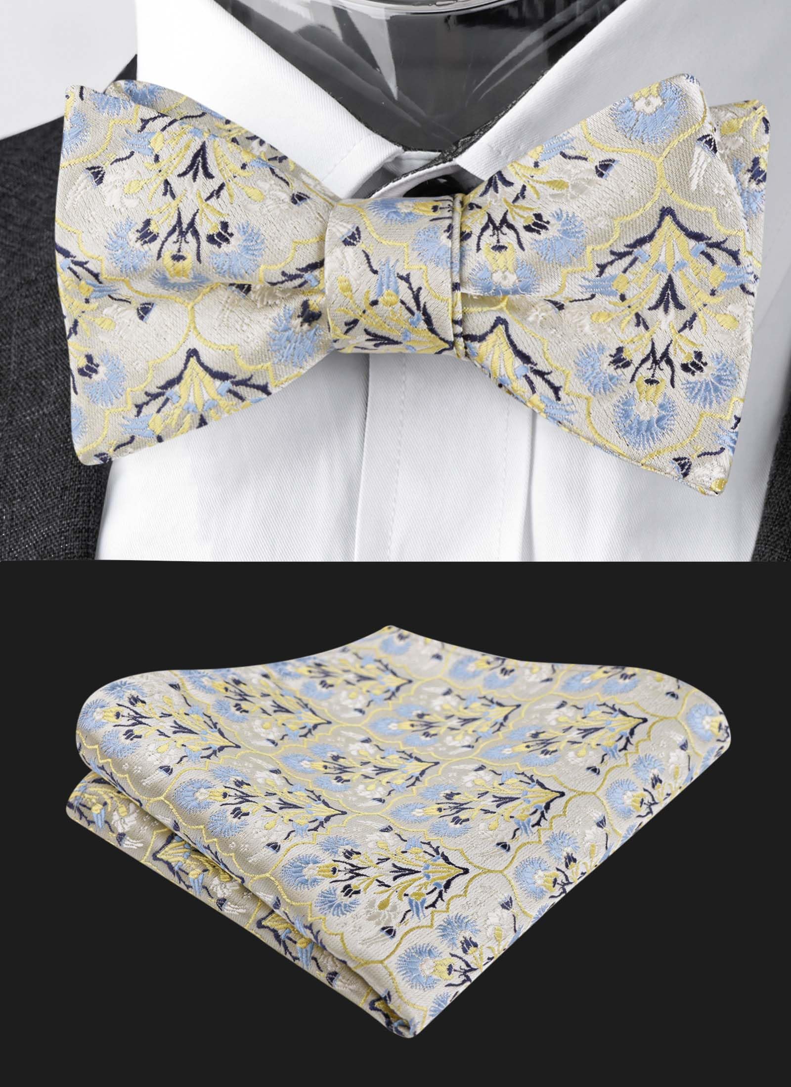 Snapklik.com : Alizeal Mens Classic Floral Pattern Self-tied Bow Tie ...