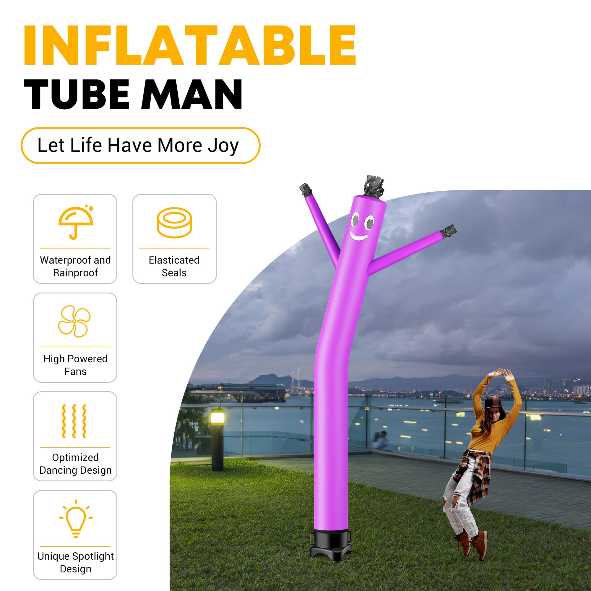 Snapklik.com : BSMTEK 10FT Air Inflatable Waving Tube Man Set