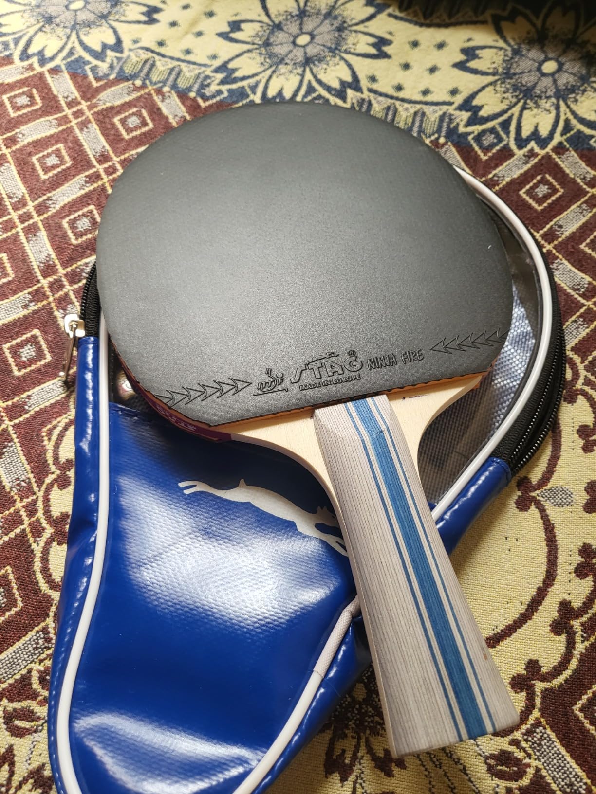 Stag Iconic Ninja Rubber Power Table Tennis Racquet (Multicolour, 180 ...