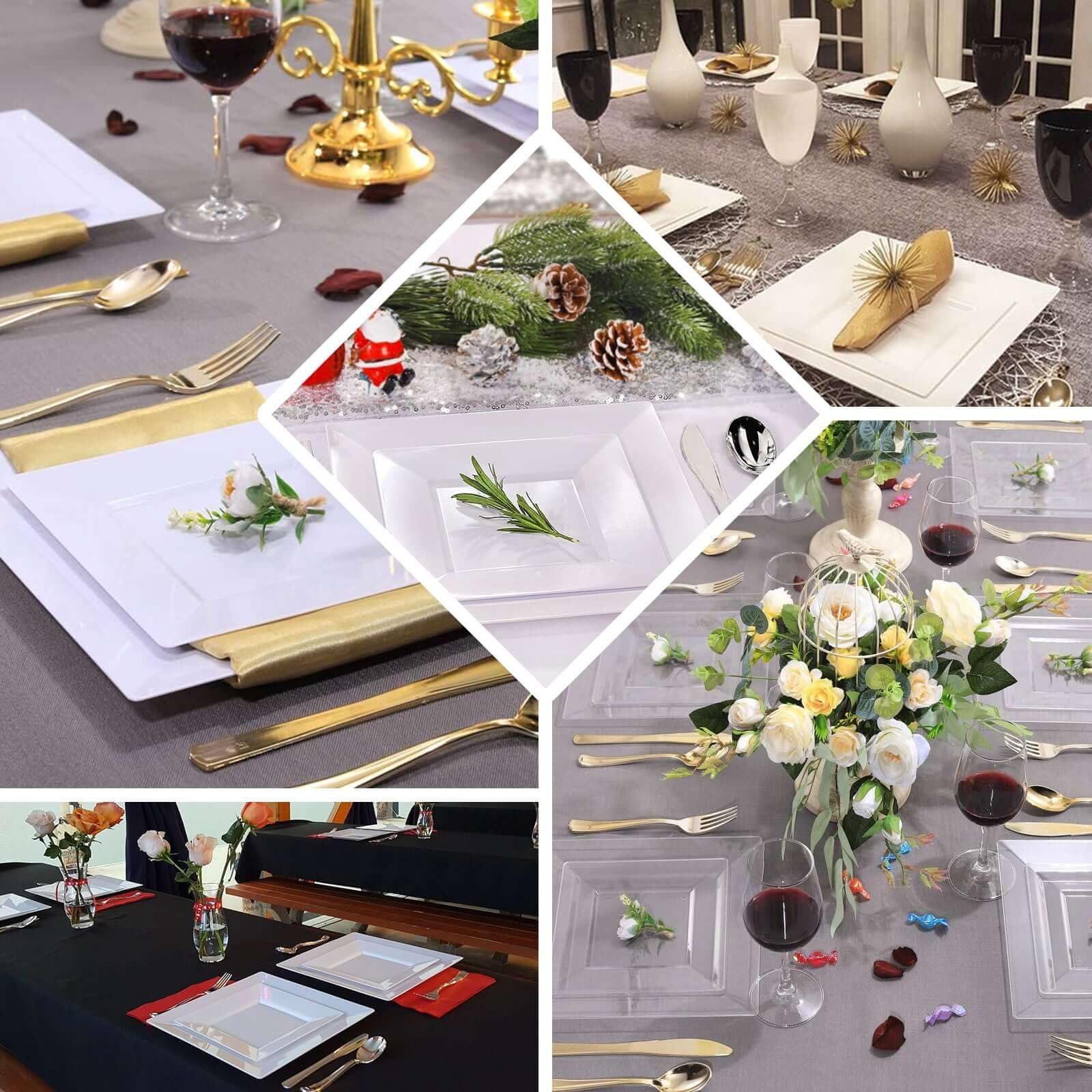 Square Plates For Weddings Personalized Square Plates, Disposable,