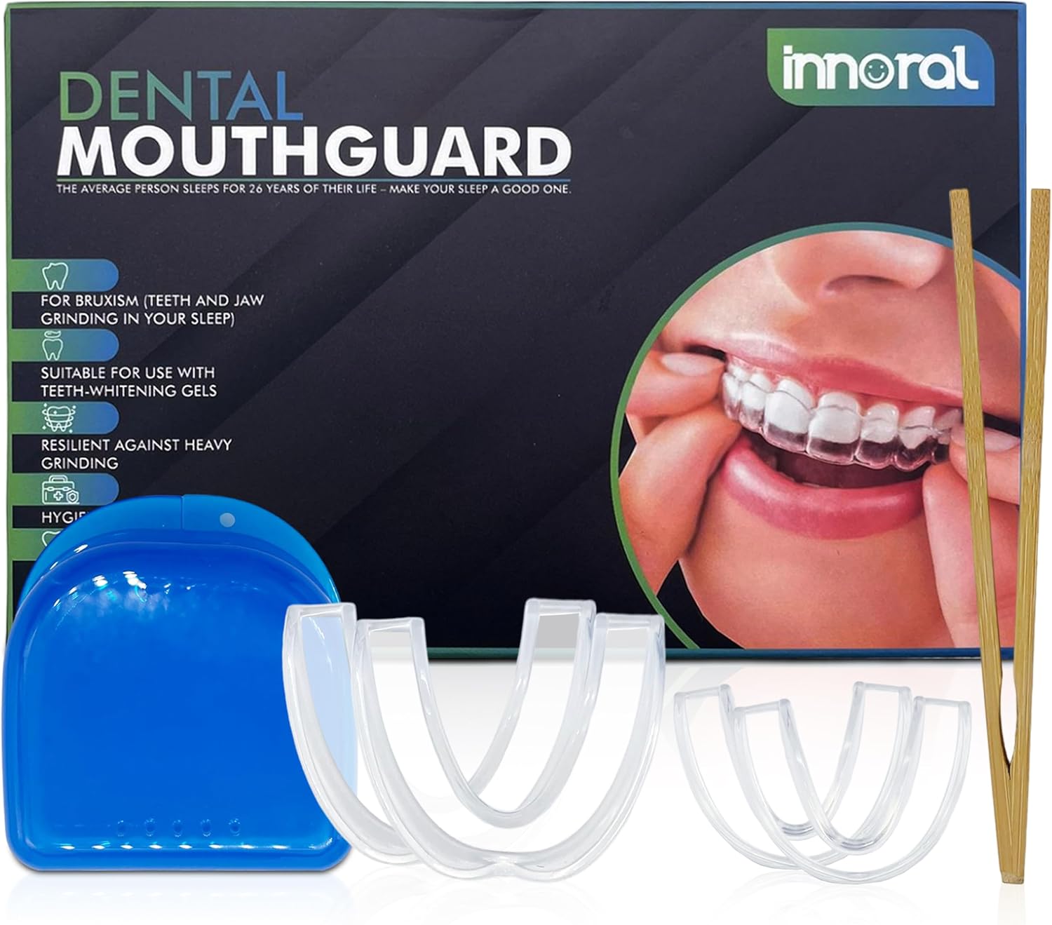 INNORAL Mouth Guard for Teeth Grinding at Night and Bruxism, Pack of 4 ...