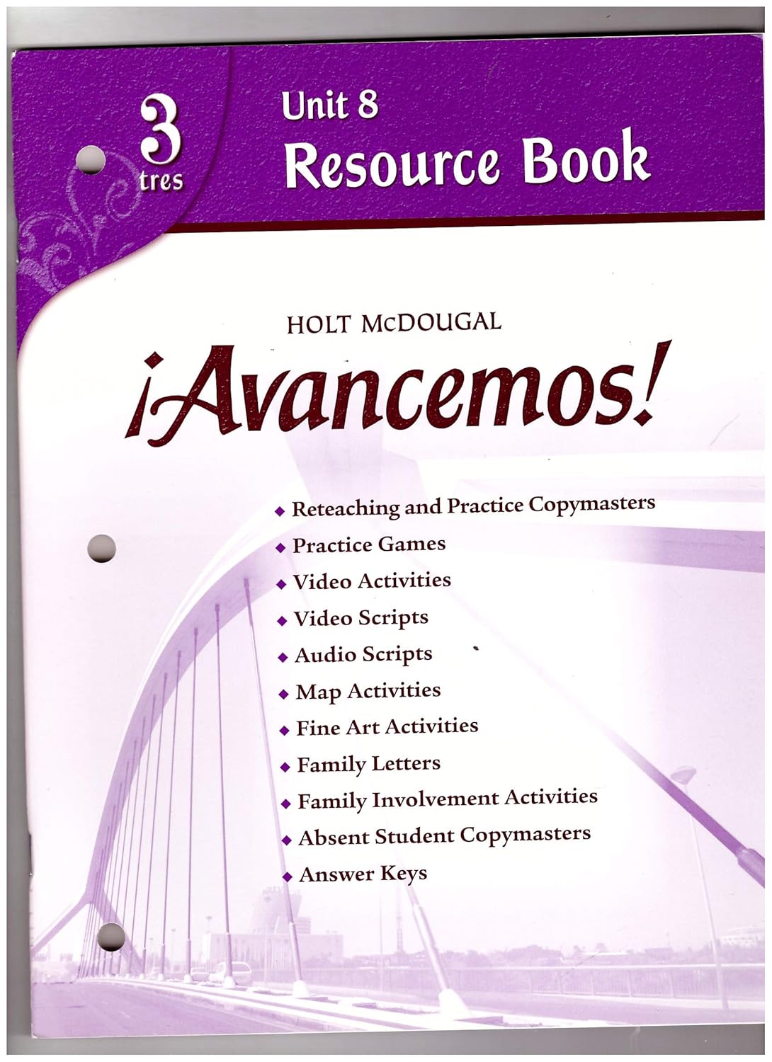 Avancemos! Unit Resource Book 8, Level 3 (Spanish Edition): Mcdougal ...