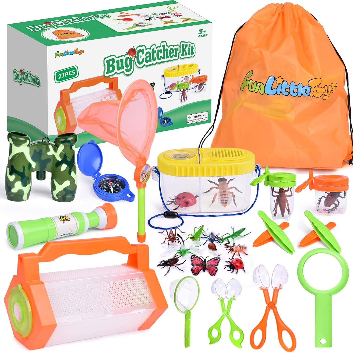 Amazon.com: FUN LITTLE TOYS Bug Catcher Kit for Kids, Outdoor ...