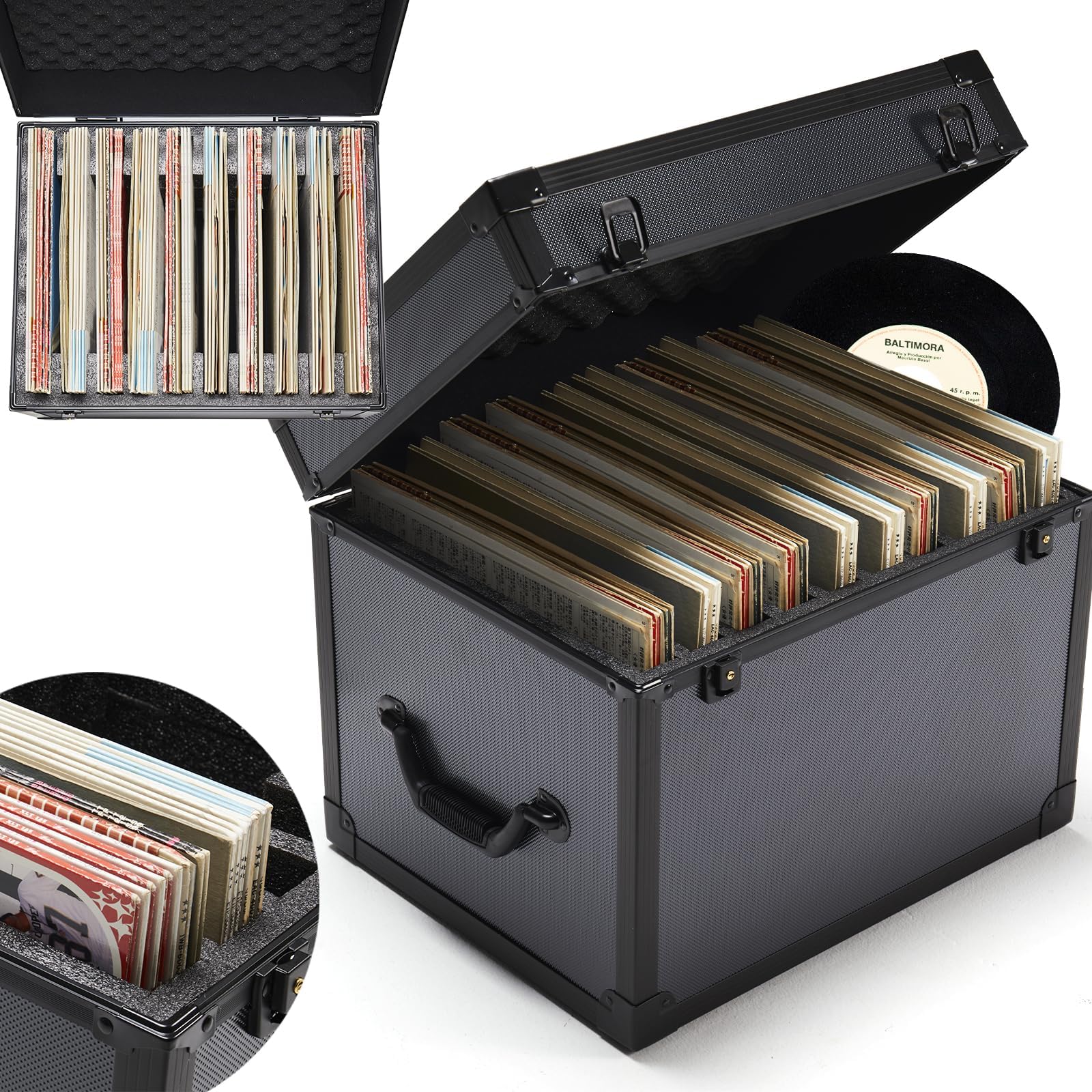 Amazon.com: DocSafe Vinyl Record Storage Box with Lock,Fireproof＆Water ...