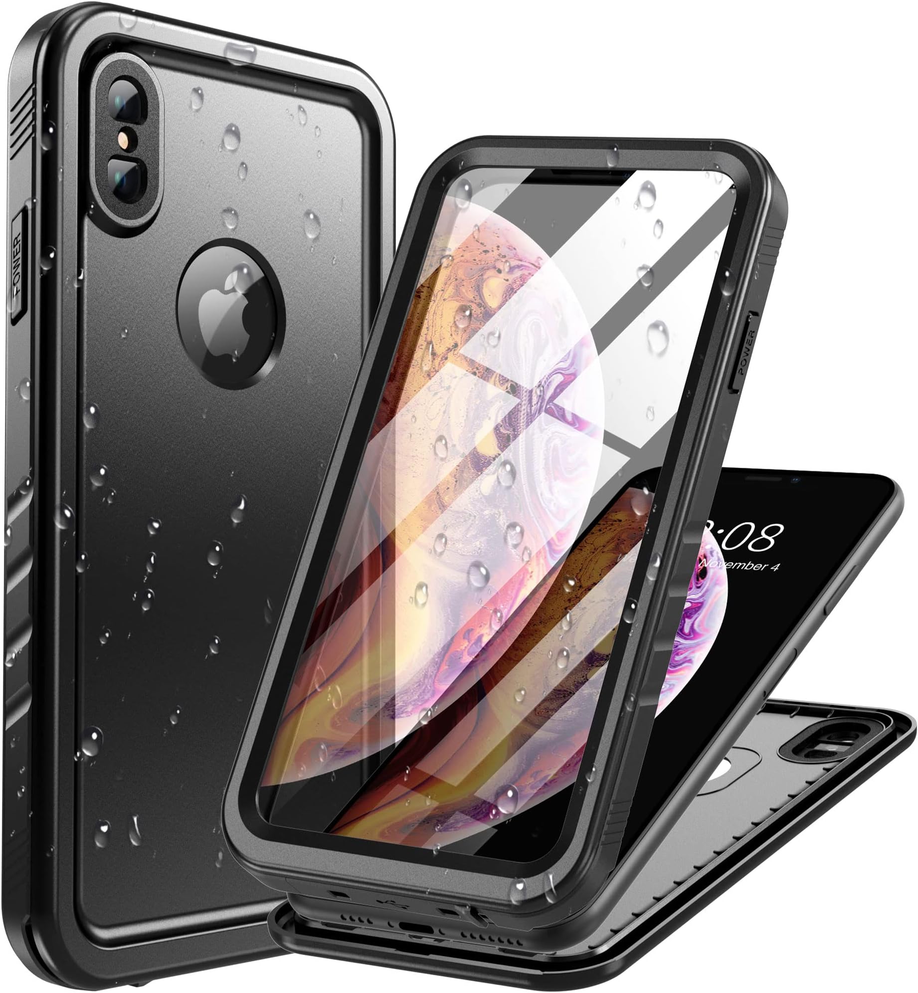 Amazon.com: Cozycase Waterproof Case for iPhone Xs Max, Shockproof Full ...