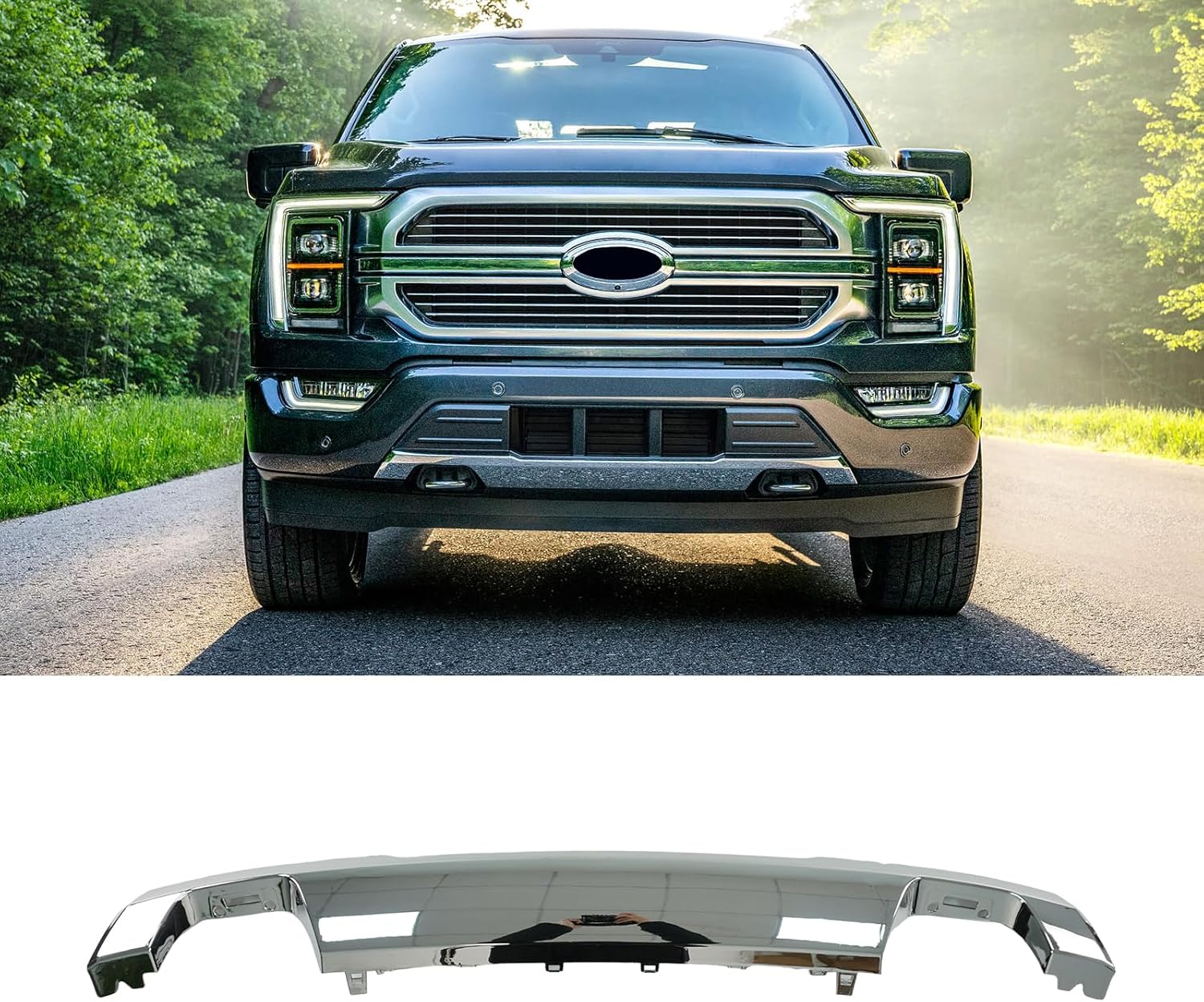 Amazon.com: PFRREOR Front Bumper Skid Plate Lower Molding Trim Valance ...