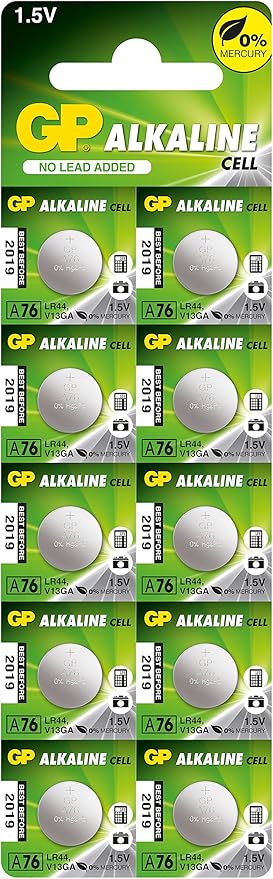 GP Batteries GPA76 Lr44 Düğme Pil, 1.5 volts, Gri : Amazon.com.tr ...