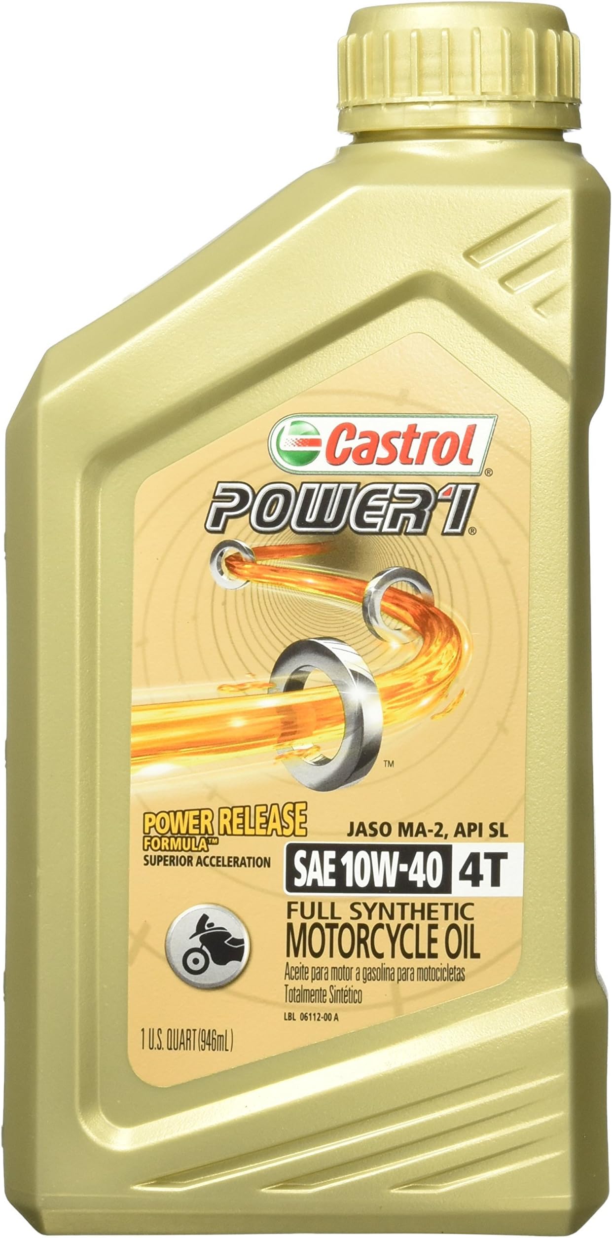 Amazon.com: Castrol Power1 4T 10W-40 Full Synthetic Motorcycle Oil, 1 ...